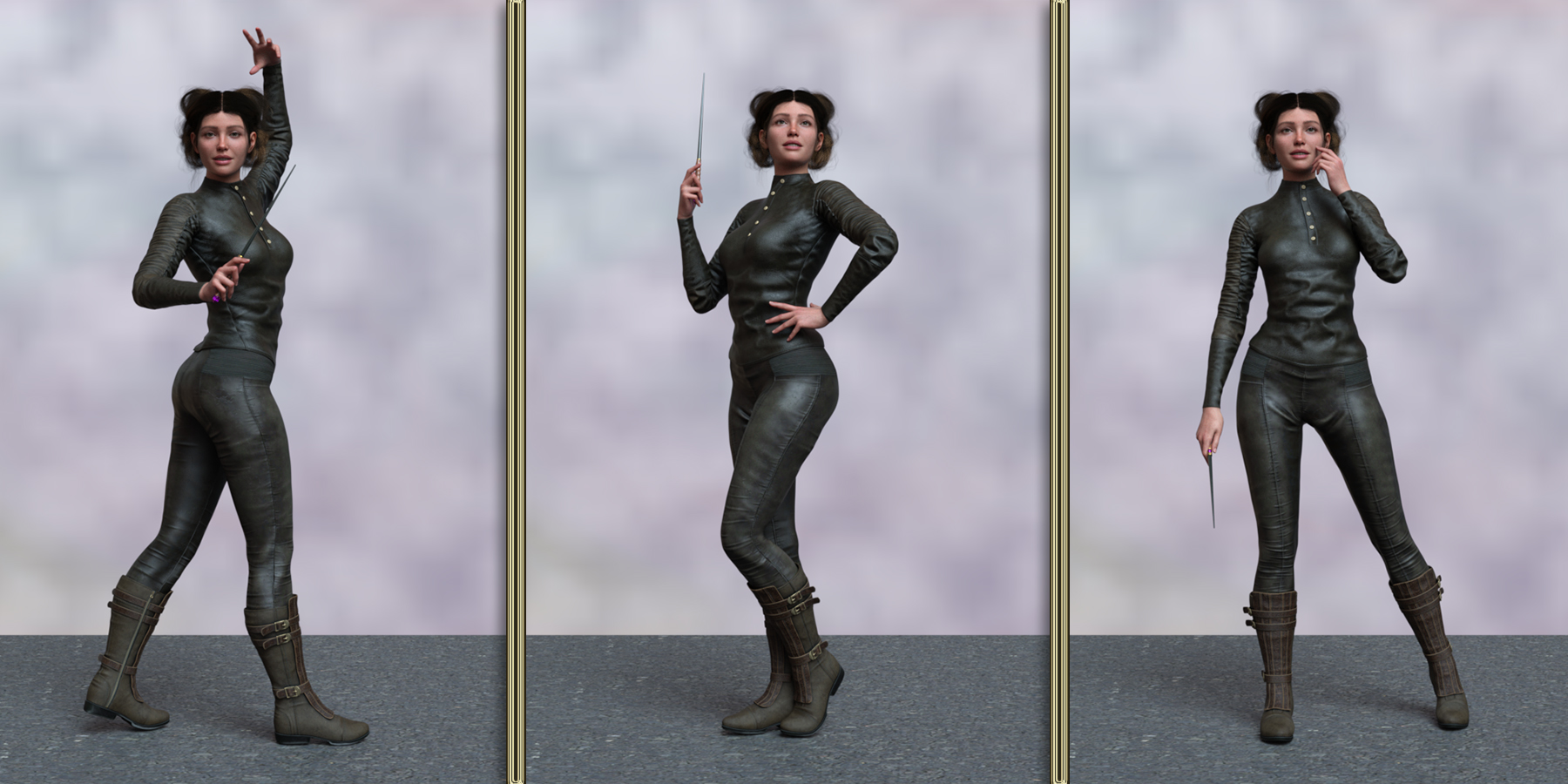Wand Wars Poses Bundle for Genesis 9 Base, Masculine and Feminine | Daz 3D