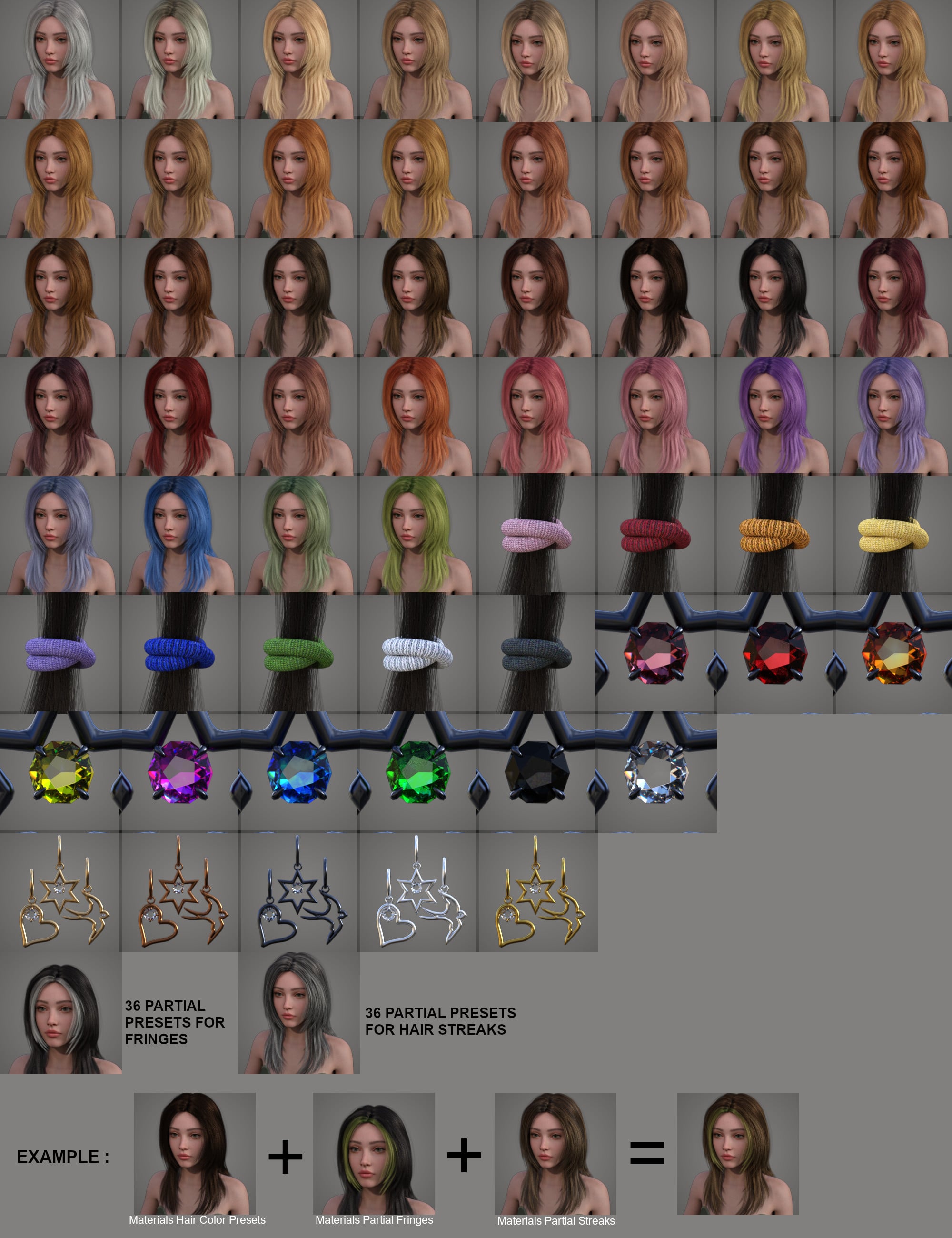 Mneme Hair for Genesis 9 | Daz 3D