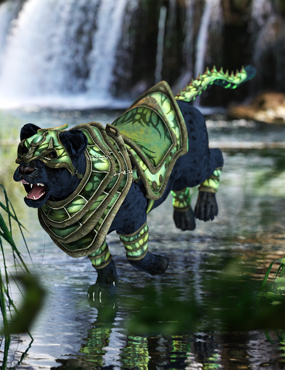 Feline Rider Hierarchical Poses for Daz Big Cat 2 and Battle Cat Armour ...