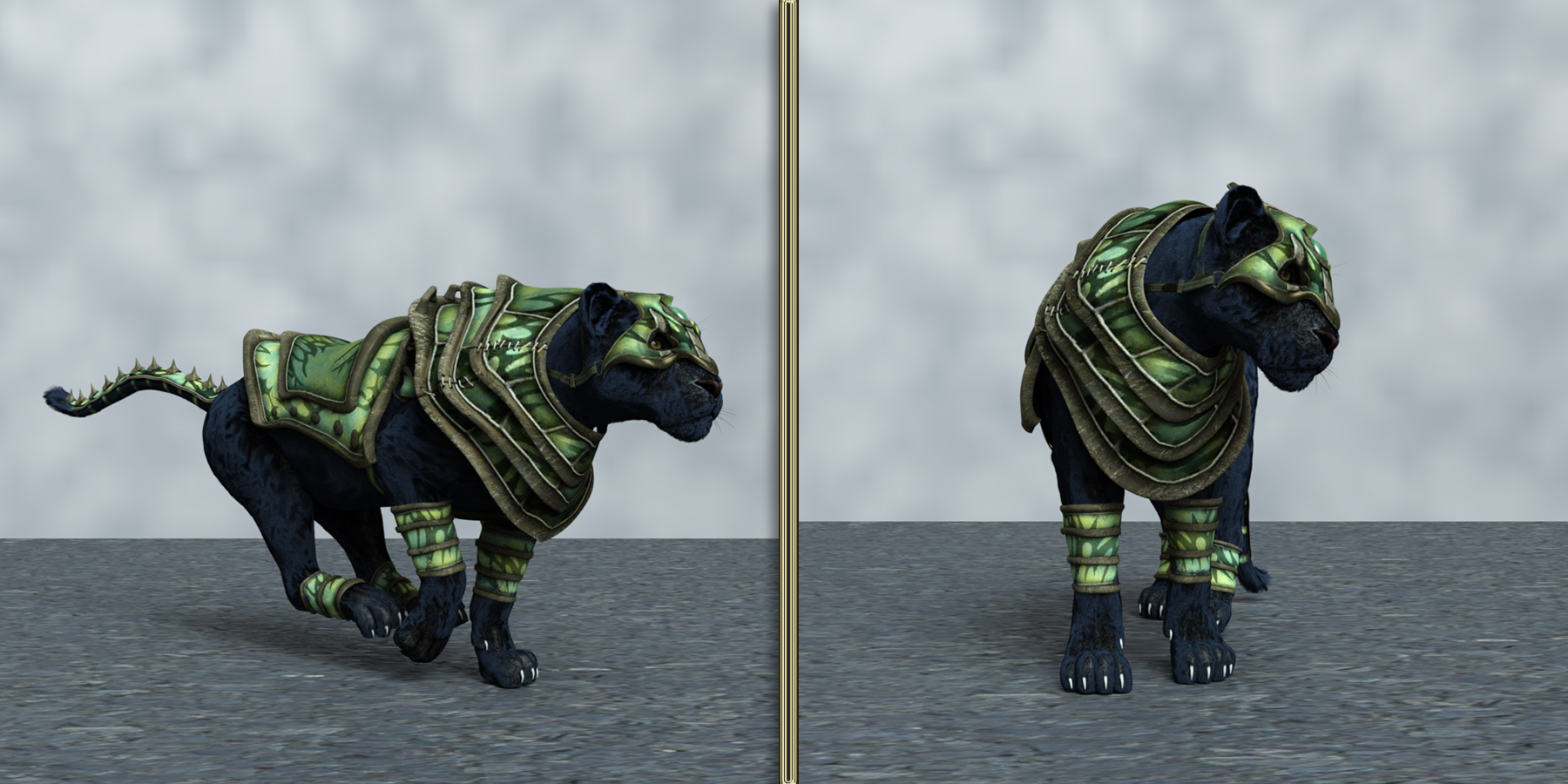 Feline Rider Hierarchical Poses for Daz Big Cat 2 and Battle Cat Armour ...