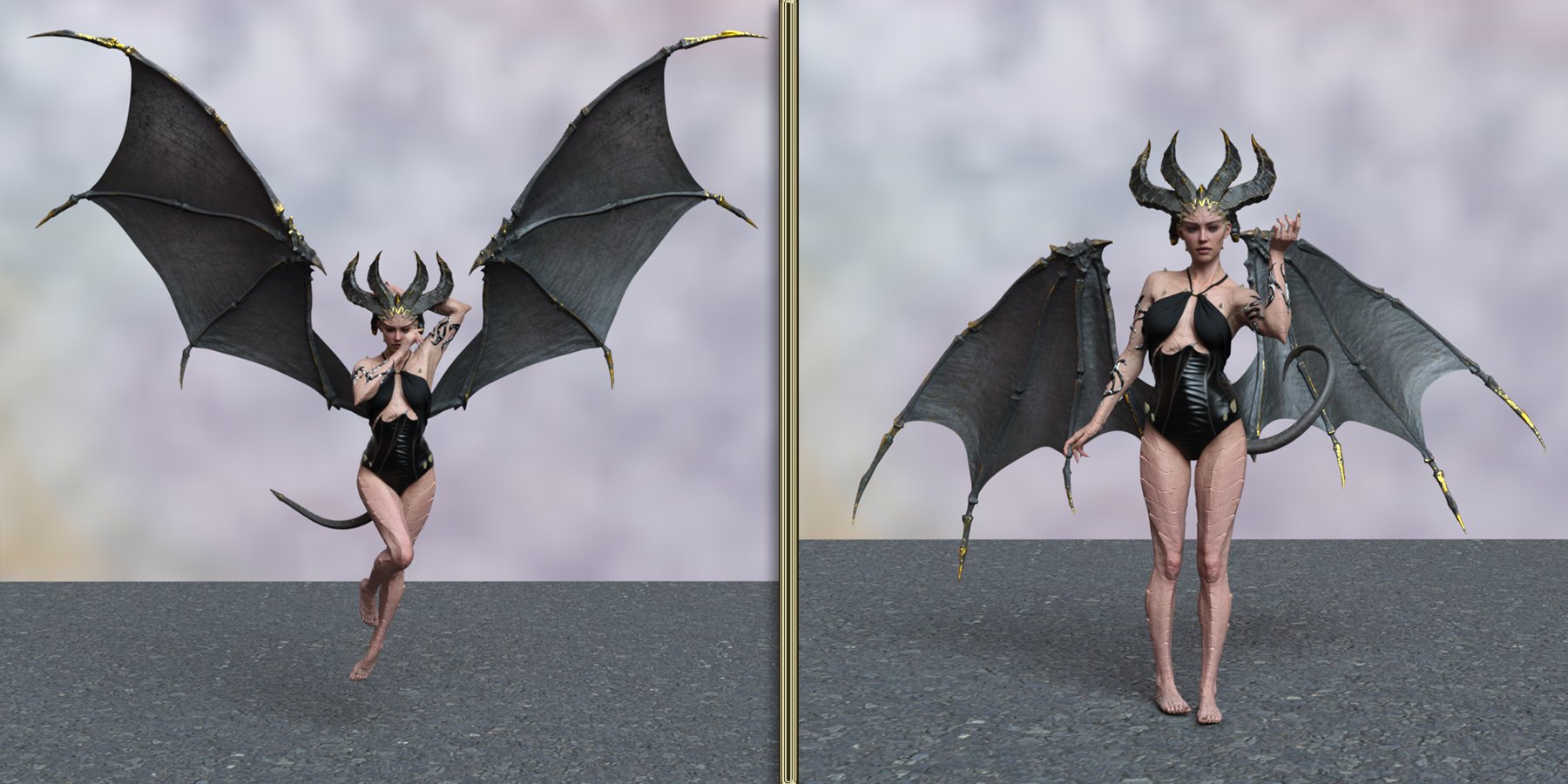 Succubus Hierarchical Poses for Tara 9 | Daz 3D