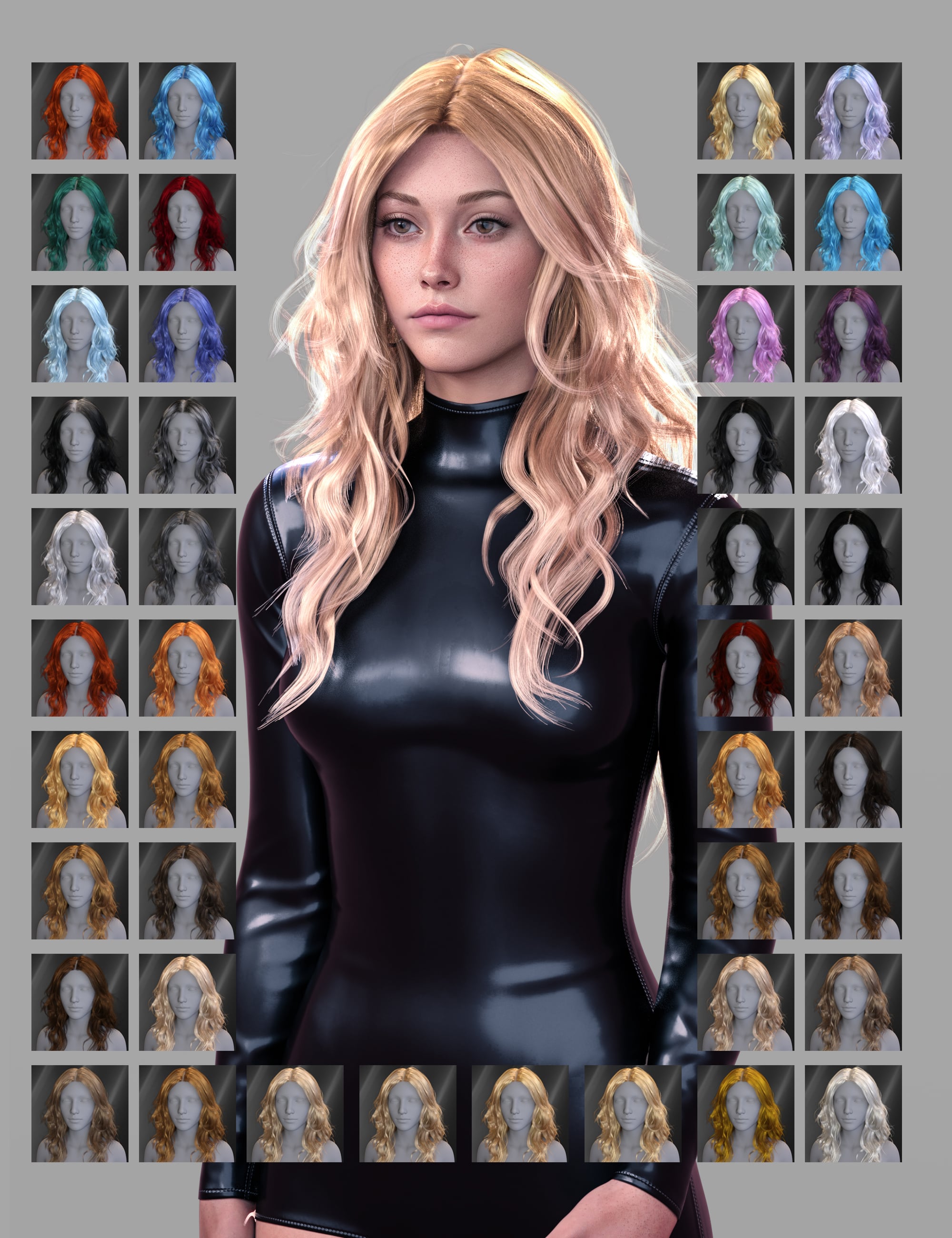 HS Lilithra Storm Hair For Genesis 9, 8, and 8.1 Female | Daz 3D