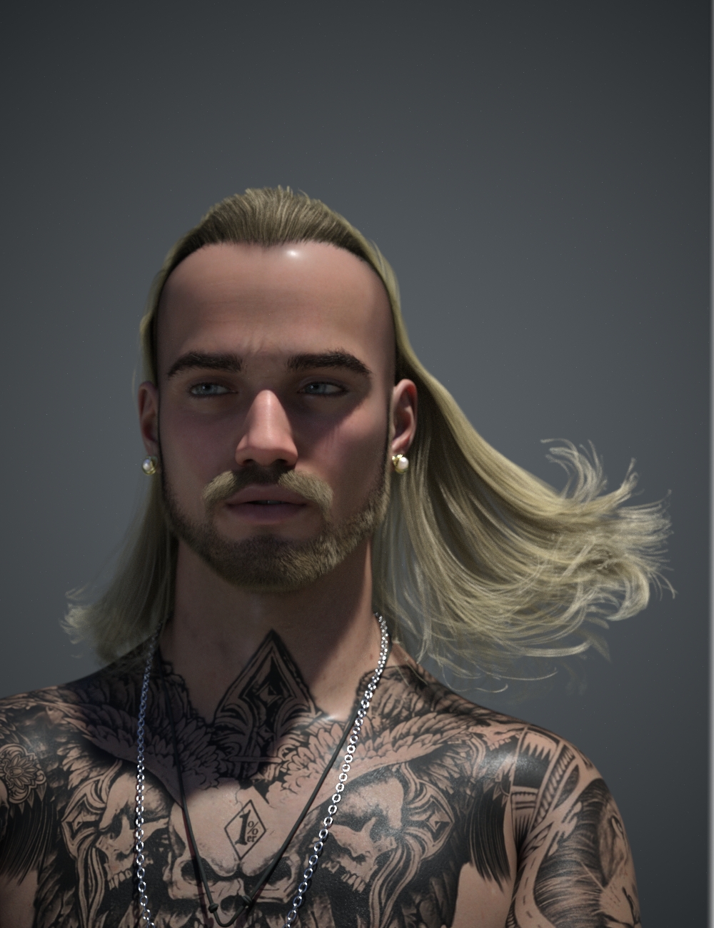 Jeremy Long Hair for Genesis 9, 8 and 8.1 Male | Daz 3D
