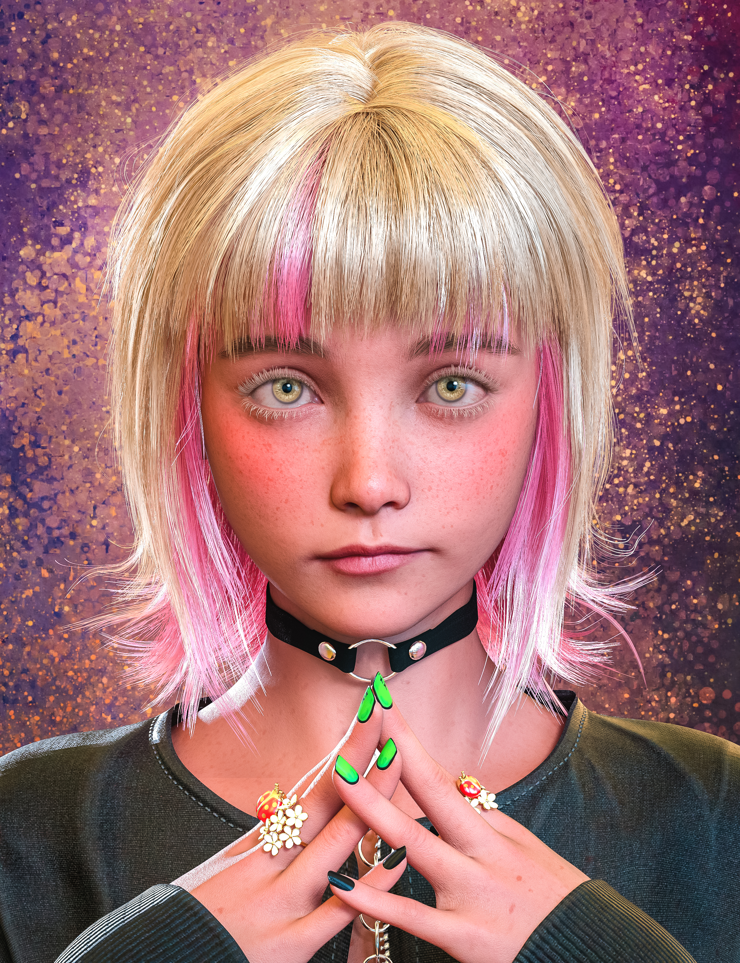 HS Riley Shades Hair for Genesis 9, 8, and 8.1 Female | Daz 3D