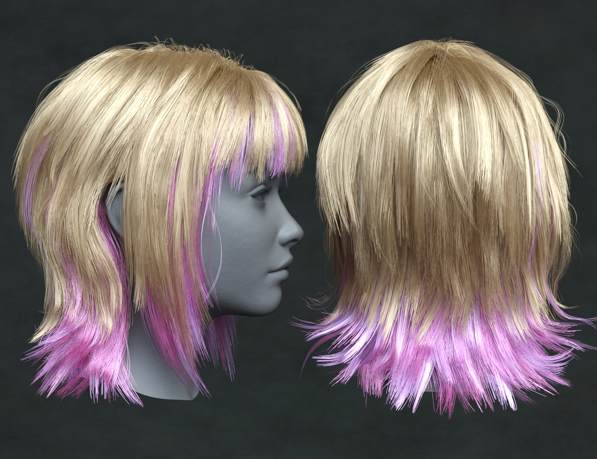 HS Riley Shades Hair for Genesis 9, 8, and 8.1 Female | Daz 3D