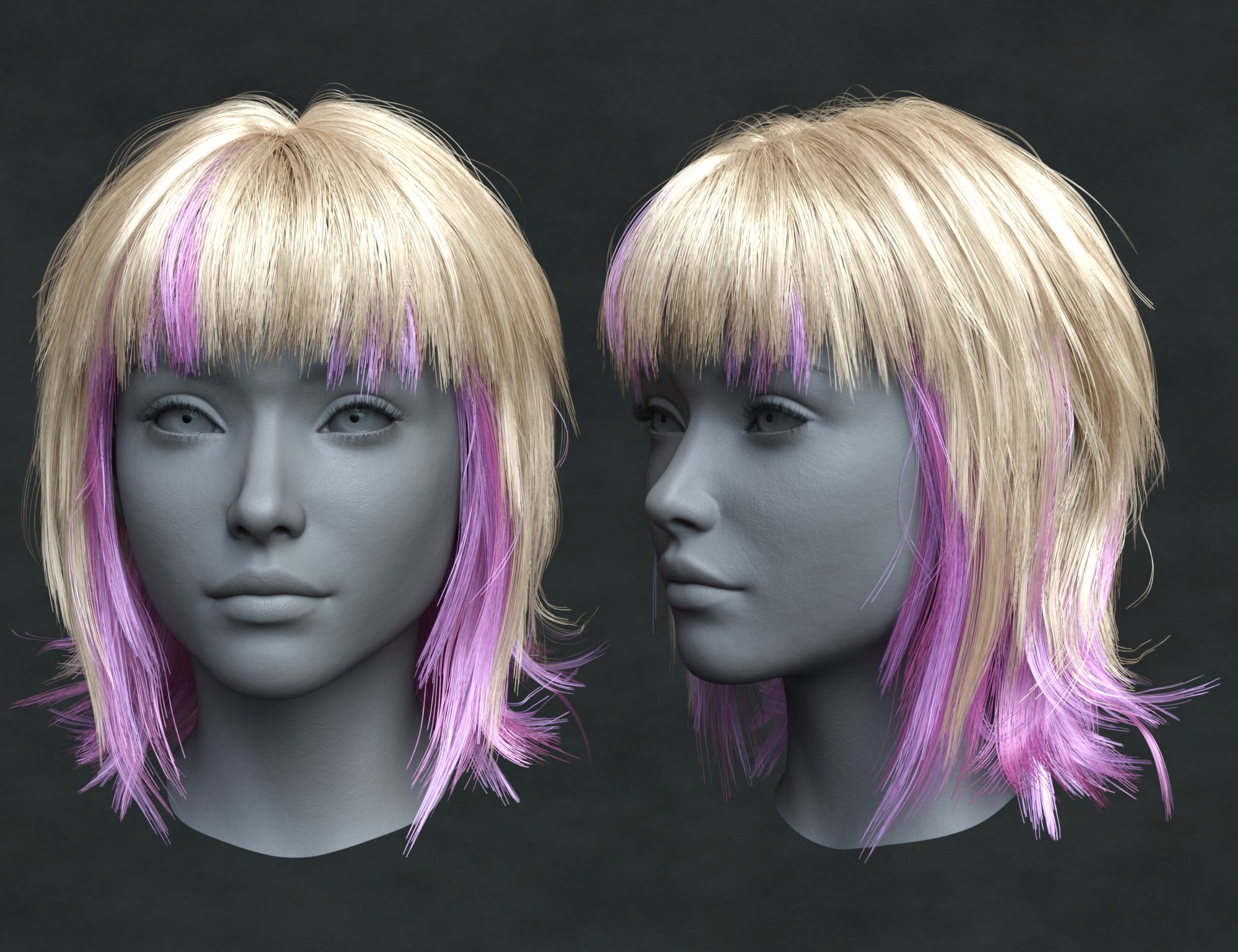 HS Riley Shades Hair for Genesis 9, 8, and 8.1 Female | Daz 3D