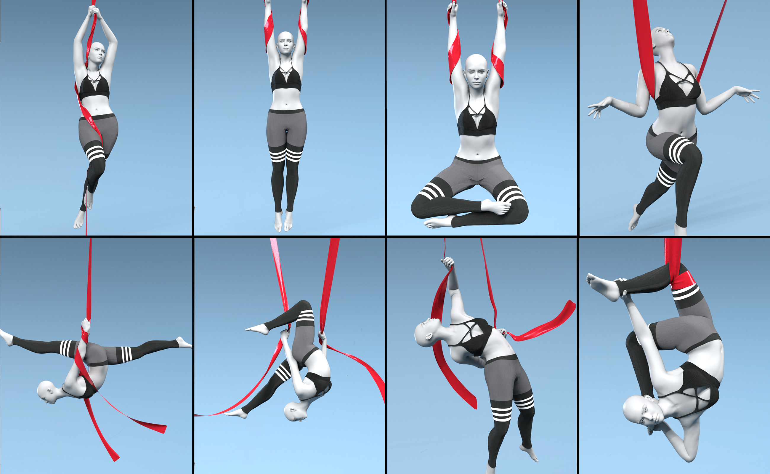 FN Acrobatic Art Pose for Genesis 9 Feminine | Daz 3D