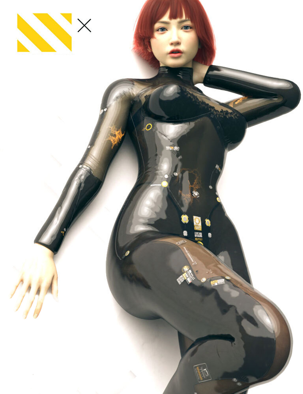 PU Nanosuit for Genesis 9, Genesis 8.1 and 8 Females | Daz 3D