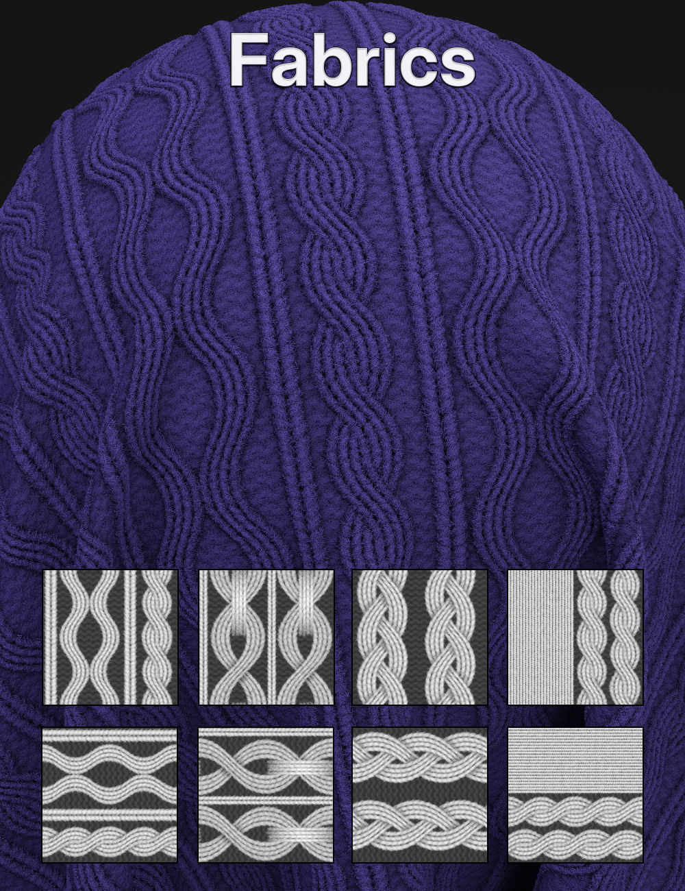 MMX Knitted Fabric Patterns 4 for Iray | Daz 3D