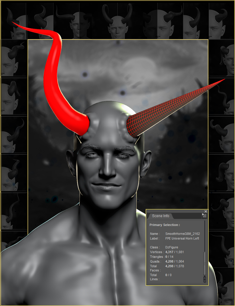 FPE Universal Horns for Genesis 9 | Daz 3D