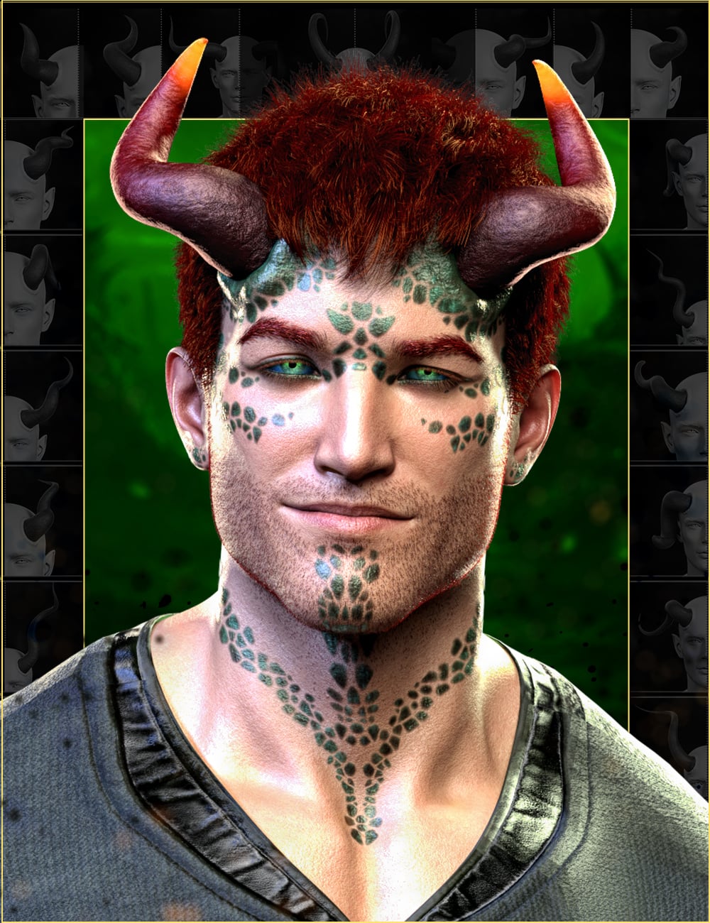 FPE Universal Horns for Genesis 9 | Daz 3D