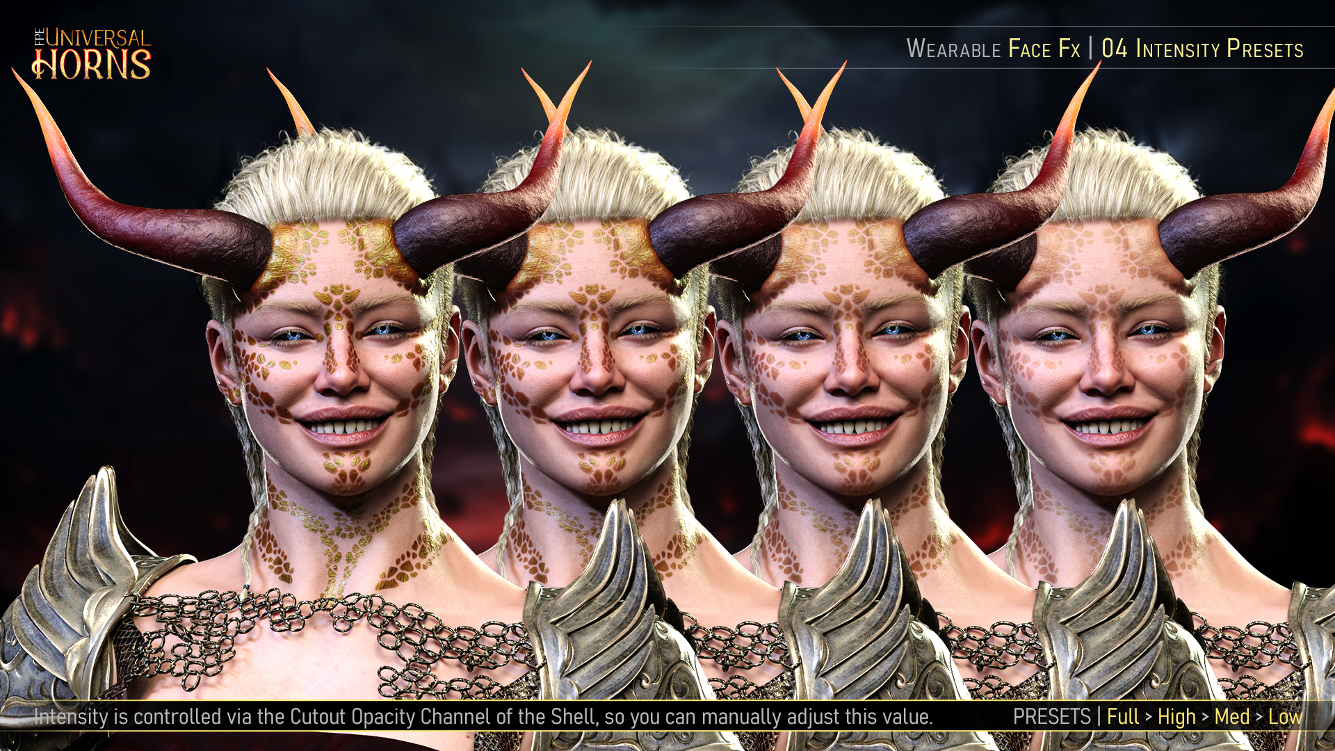 FPE Universal Horns for Genesis 9 | Daz 3D