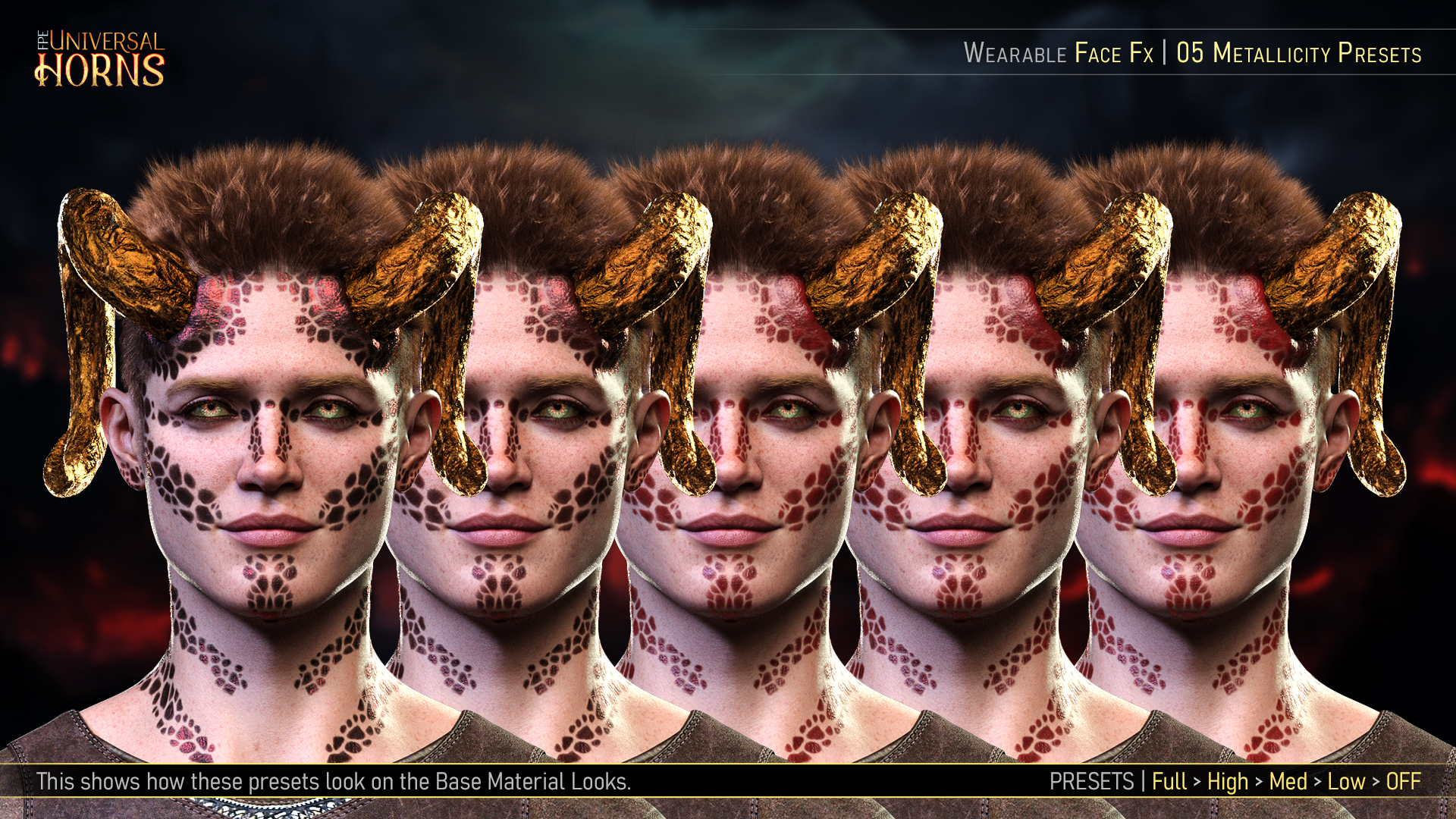 FPE Universal Horns for Genesis 9 | Daz 3D