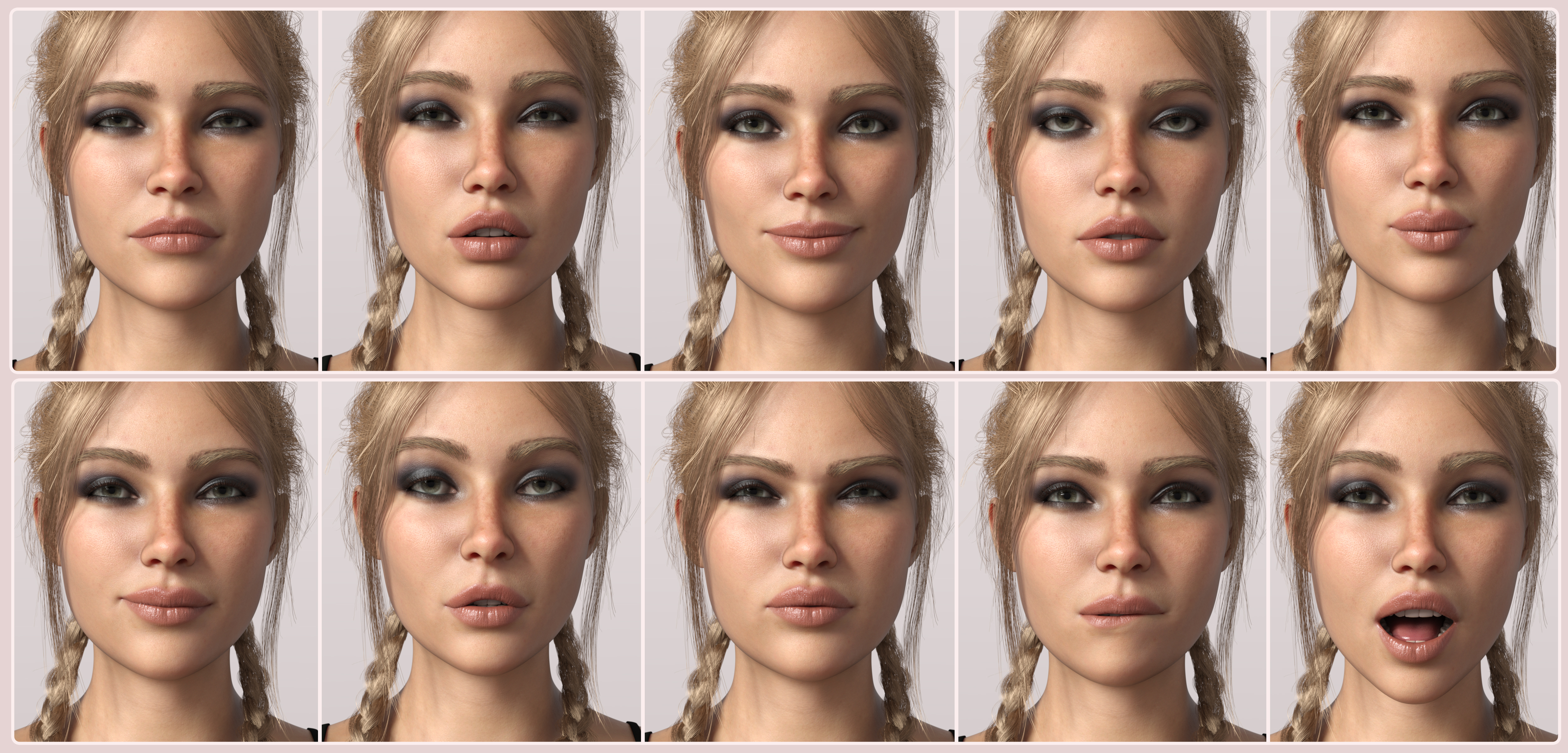 Z Subtle Model Expressions for Genesis 9 | Daz 3D