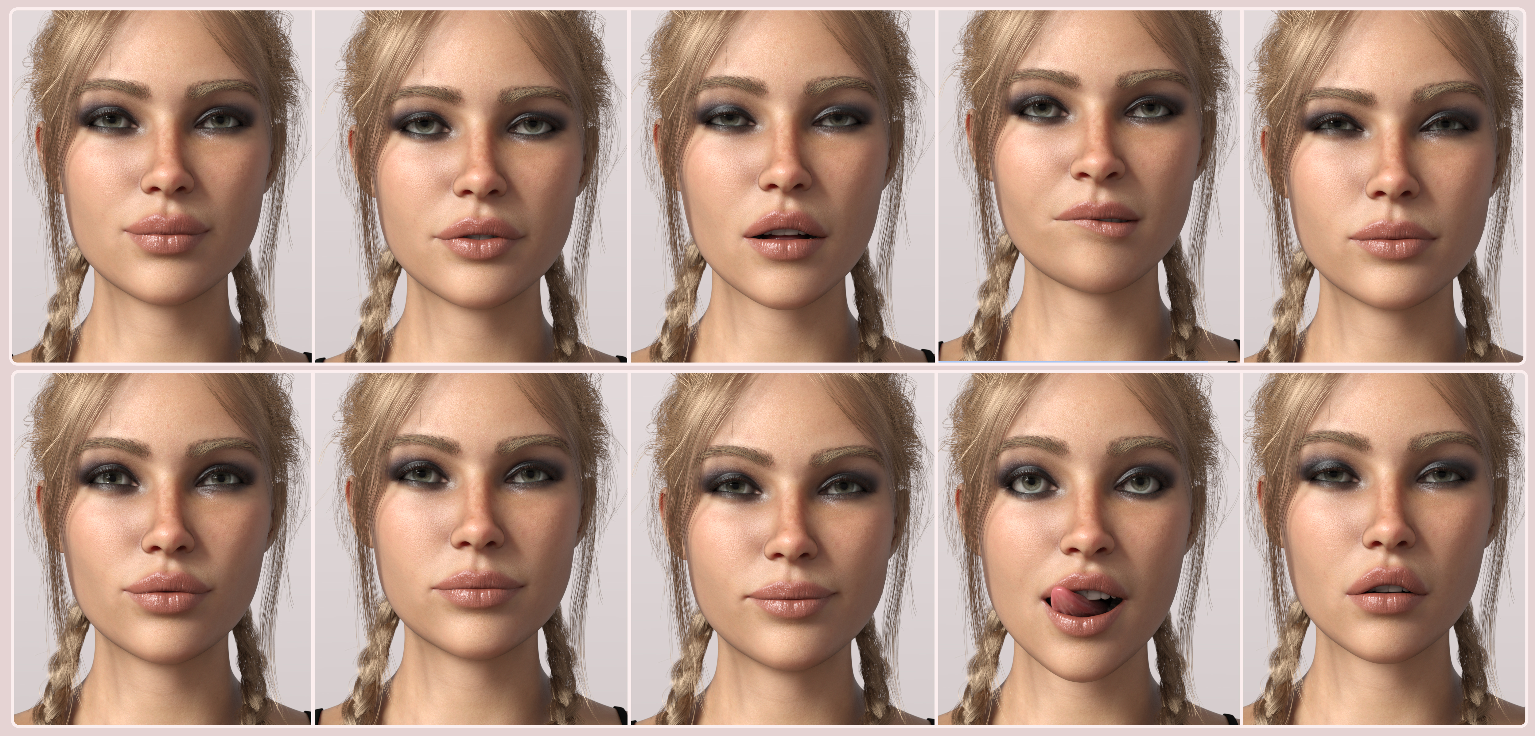 Z Subtle Model Expressions for Genesis 9 | Daz 3D