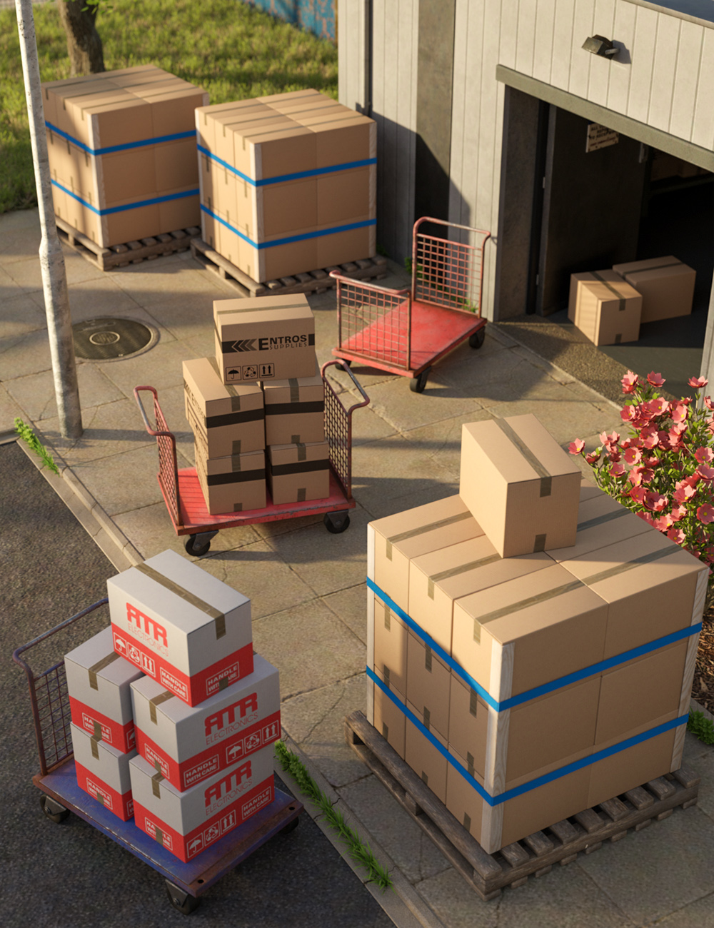 Depot Building Props | Daz 3D