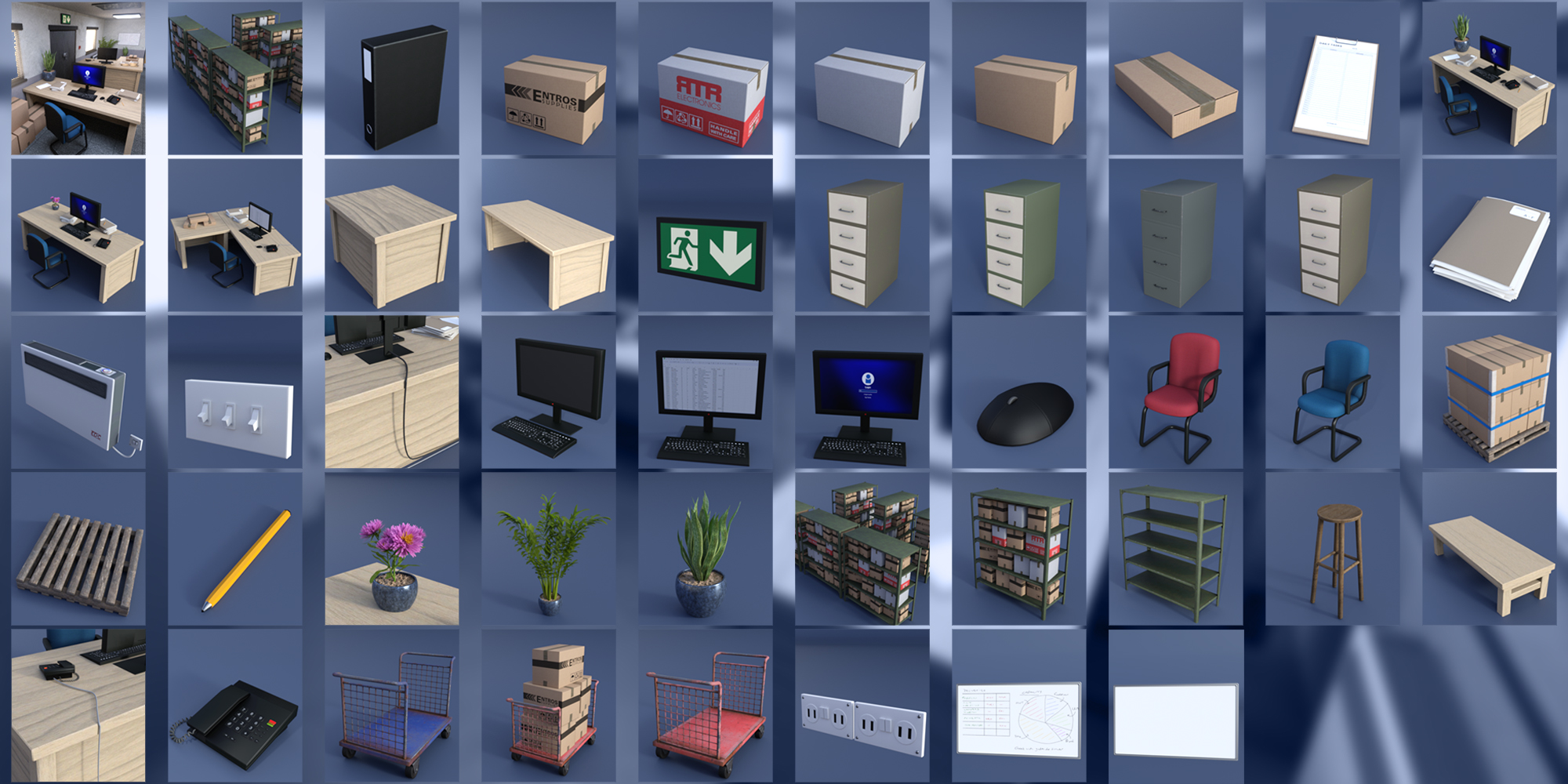 Depot Building Props | Daz 3D