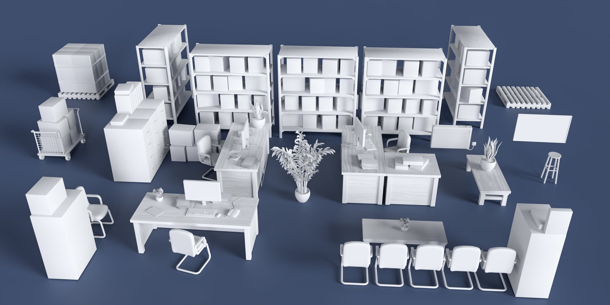 Depot Building Props | Daz 3D