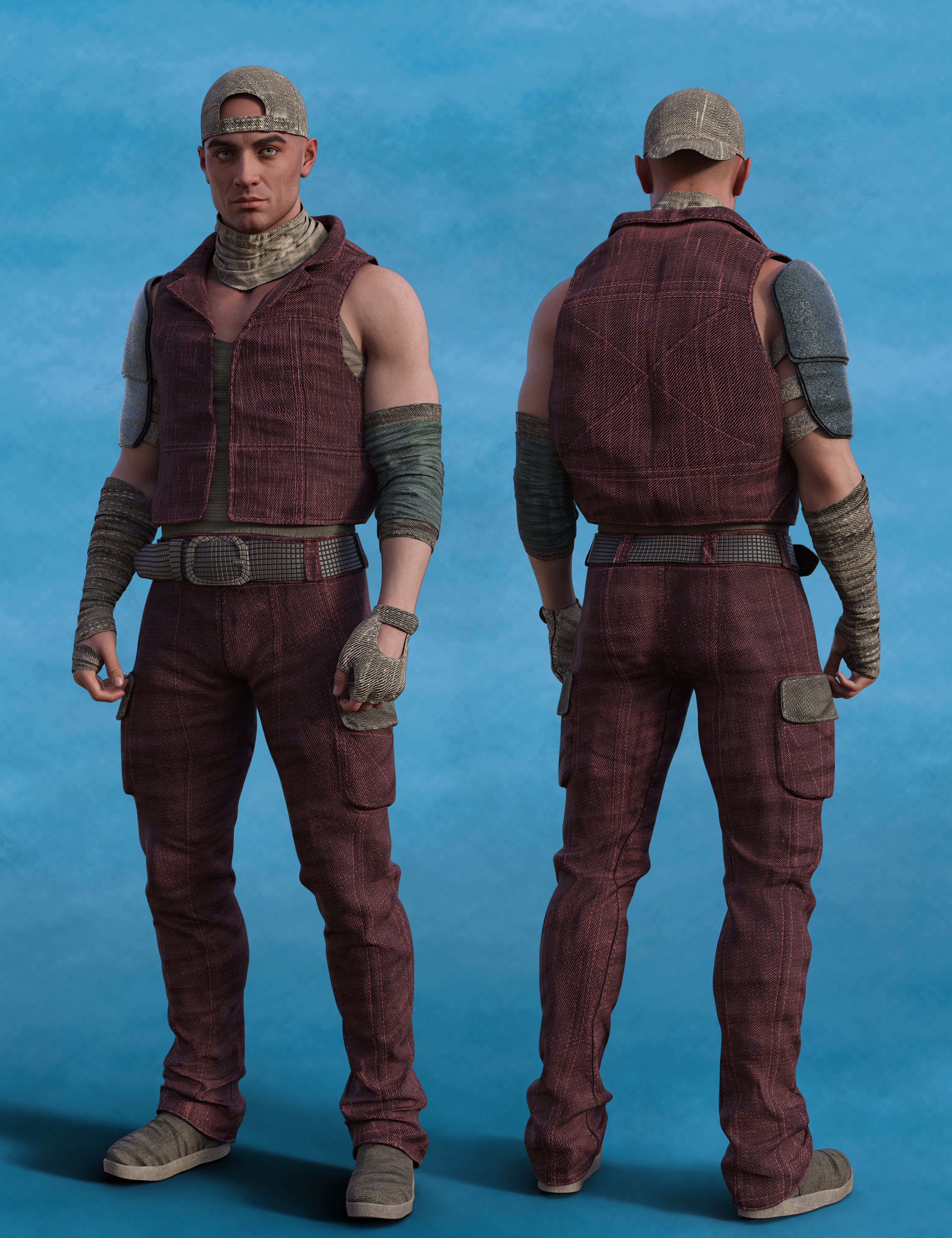 Desert Driver Sci-Fi Outfit Textures | Daz 3D