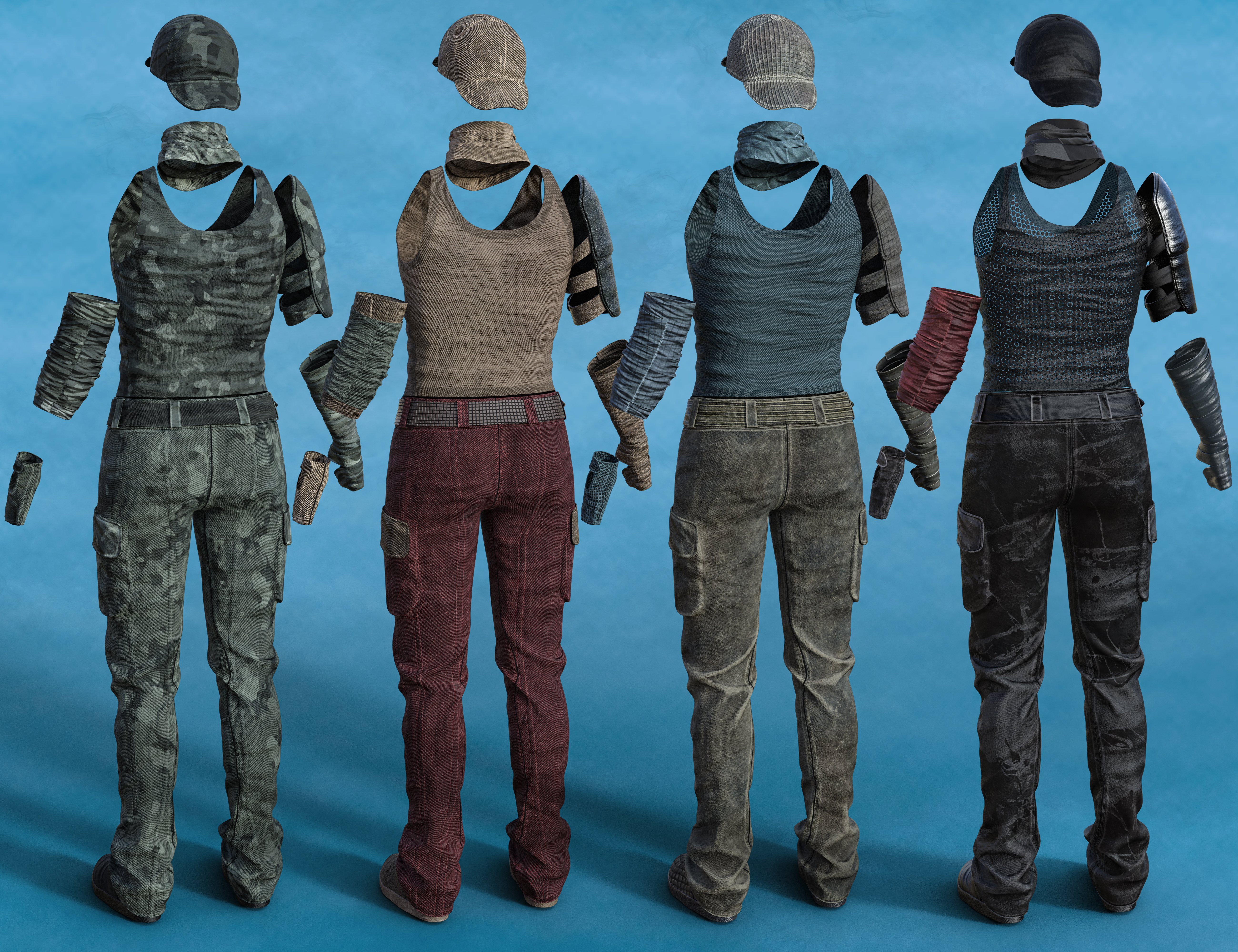 Desert Driver Sci-Fi Outfit Textures | Daz 3D