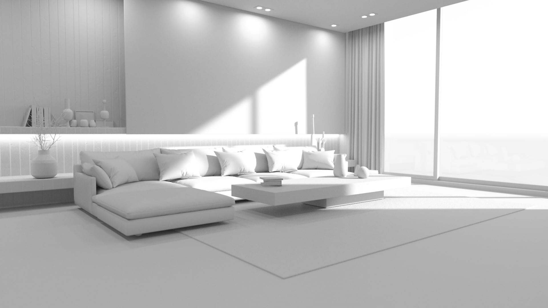 Minimalism Living Room | Daz 3D