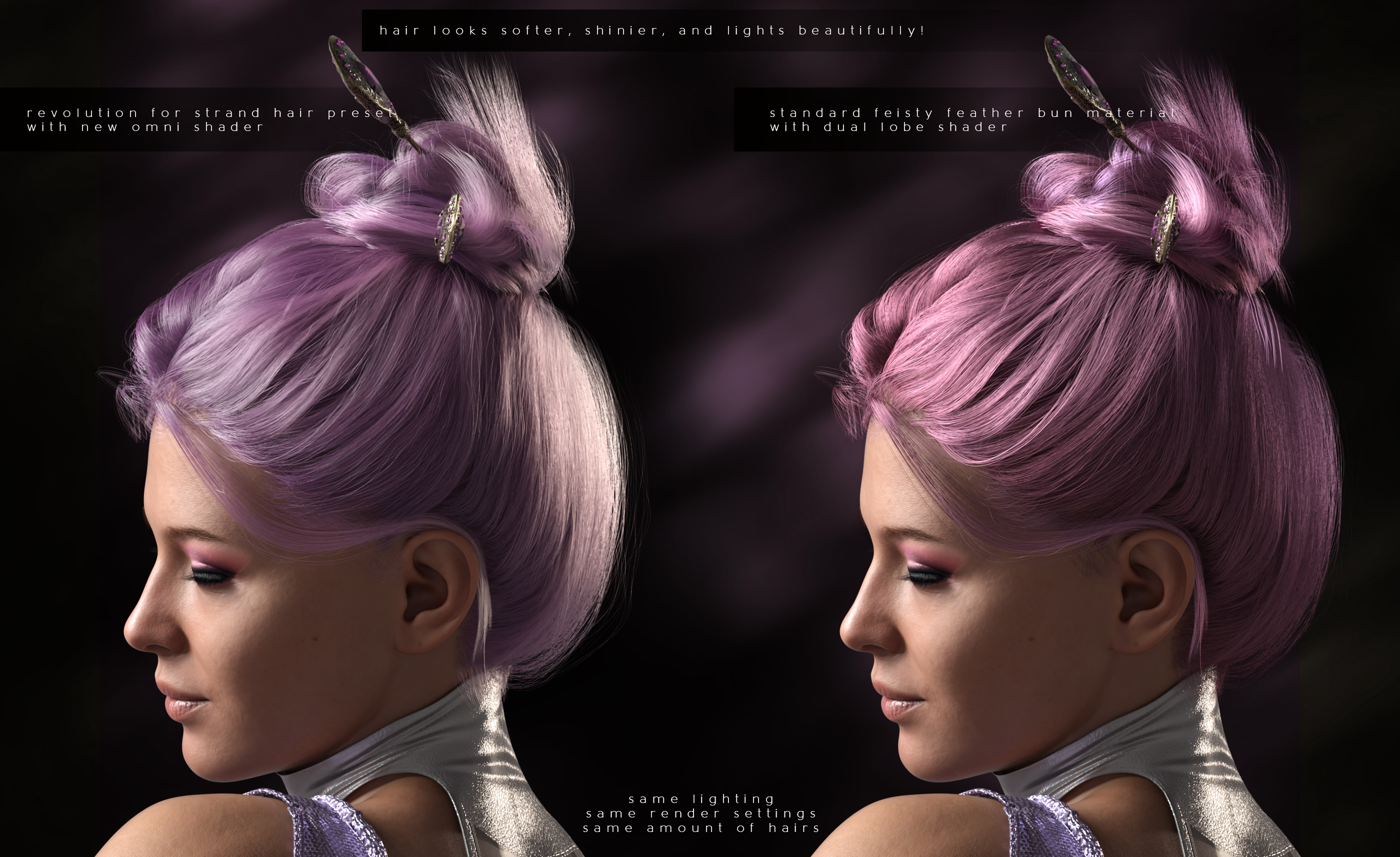 Revolution - Omni Shader Presets For Strand Based Hairs | Daz 3D