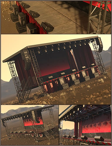Mobile Stage Trailer | Daz 3D