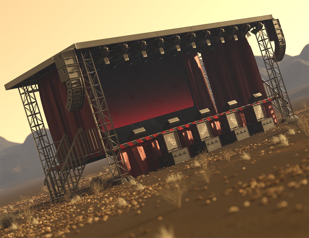 Mobile Stage Trailer | Daz 3D