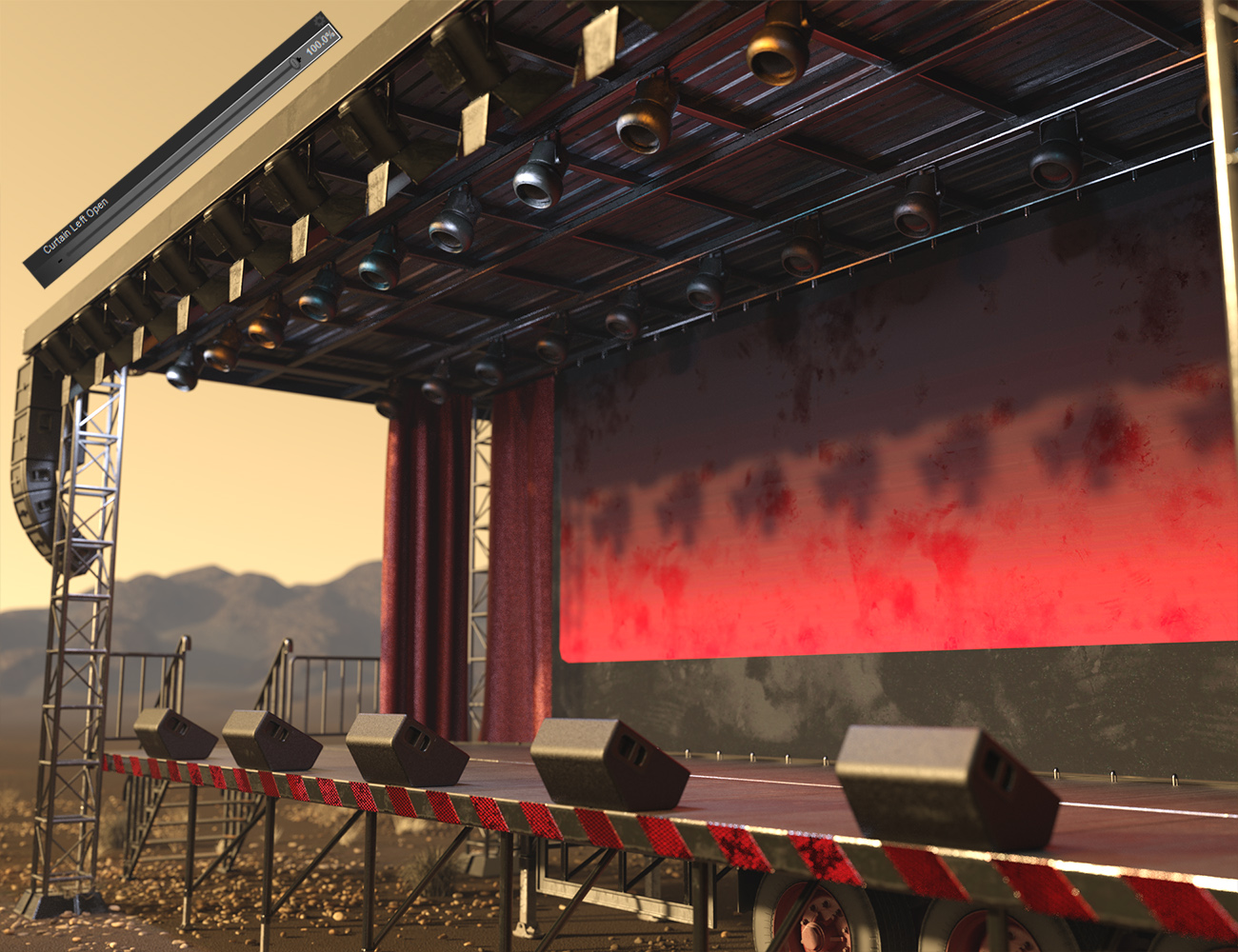 Mobile Stage Trailer | Daz 3D