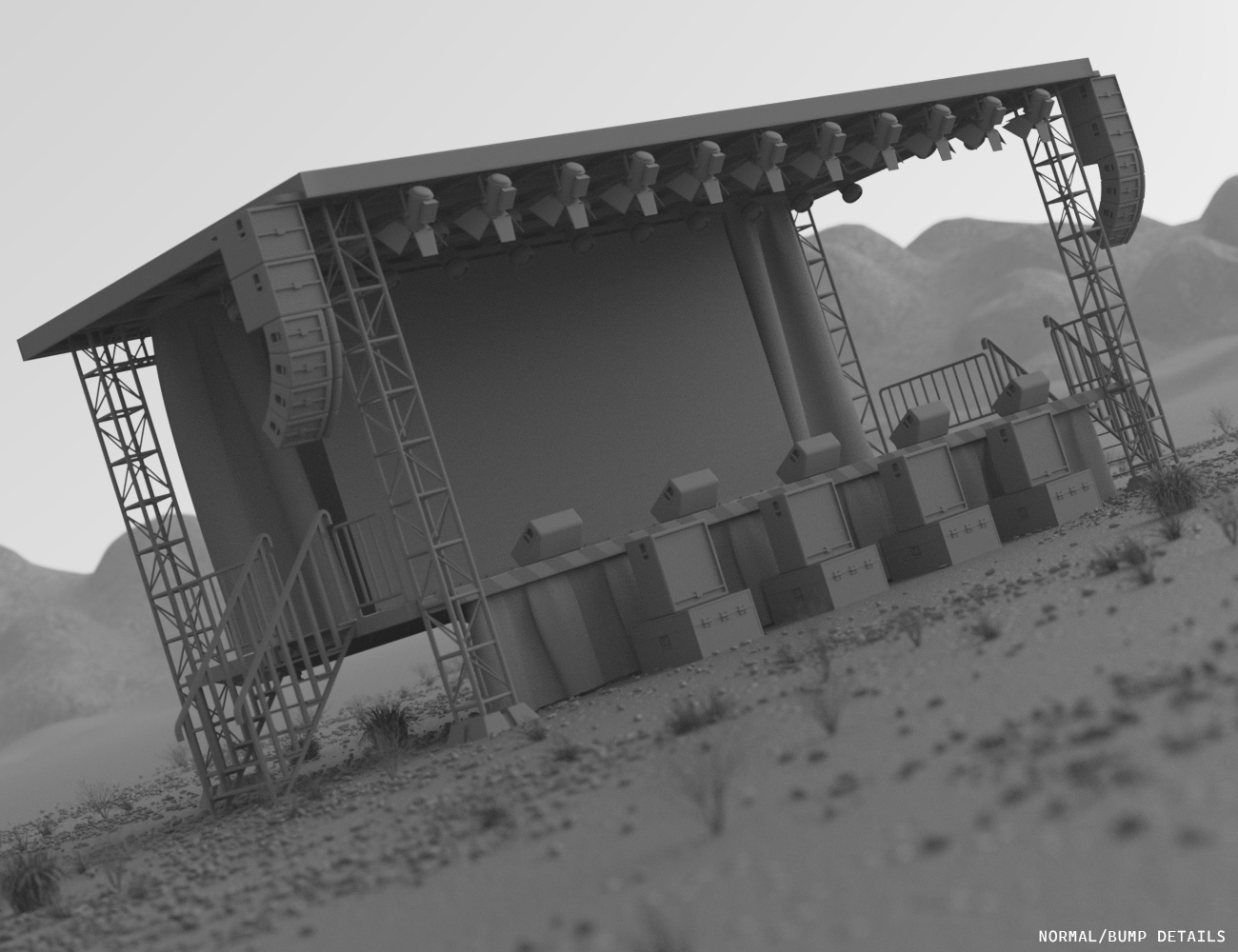 Mobile Stage Trailer | Daz 3D