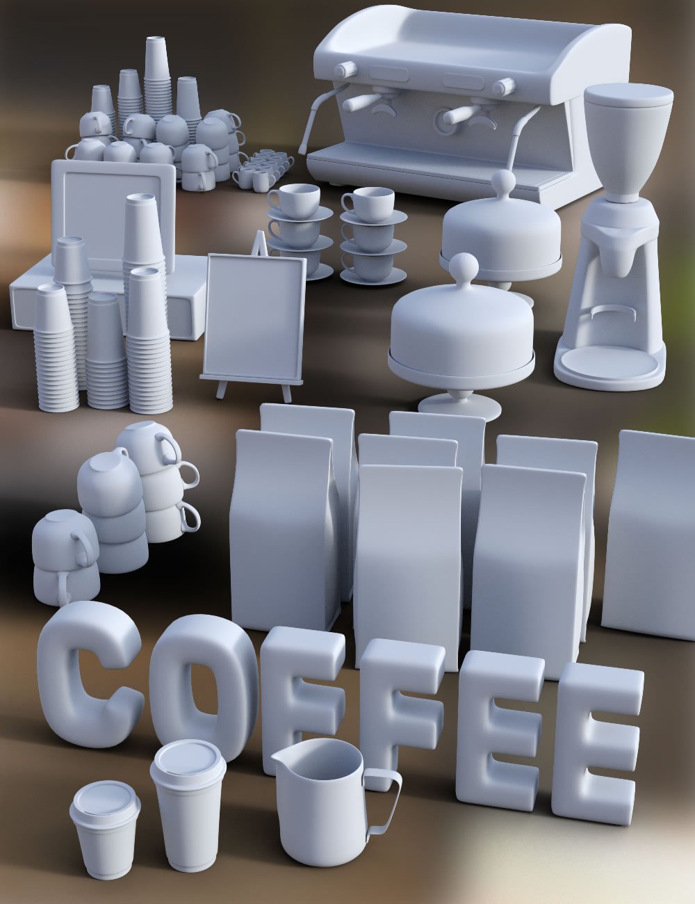 Mini Scenes Coffee Shop | Daz 3D