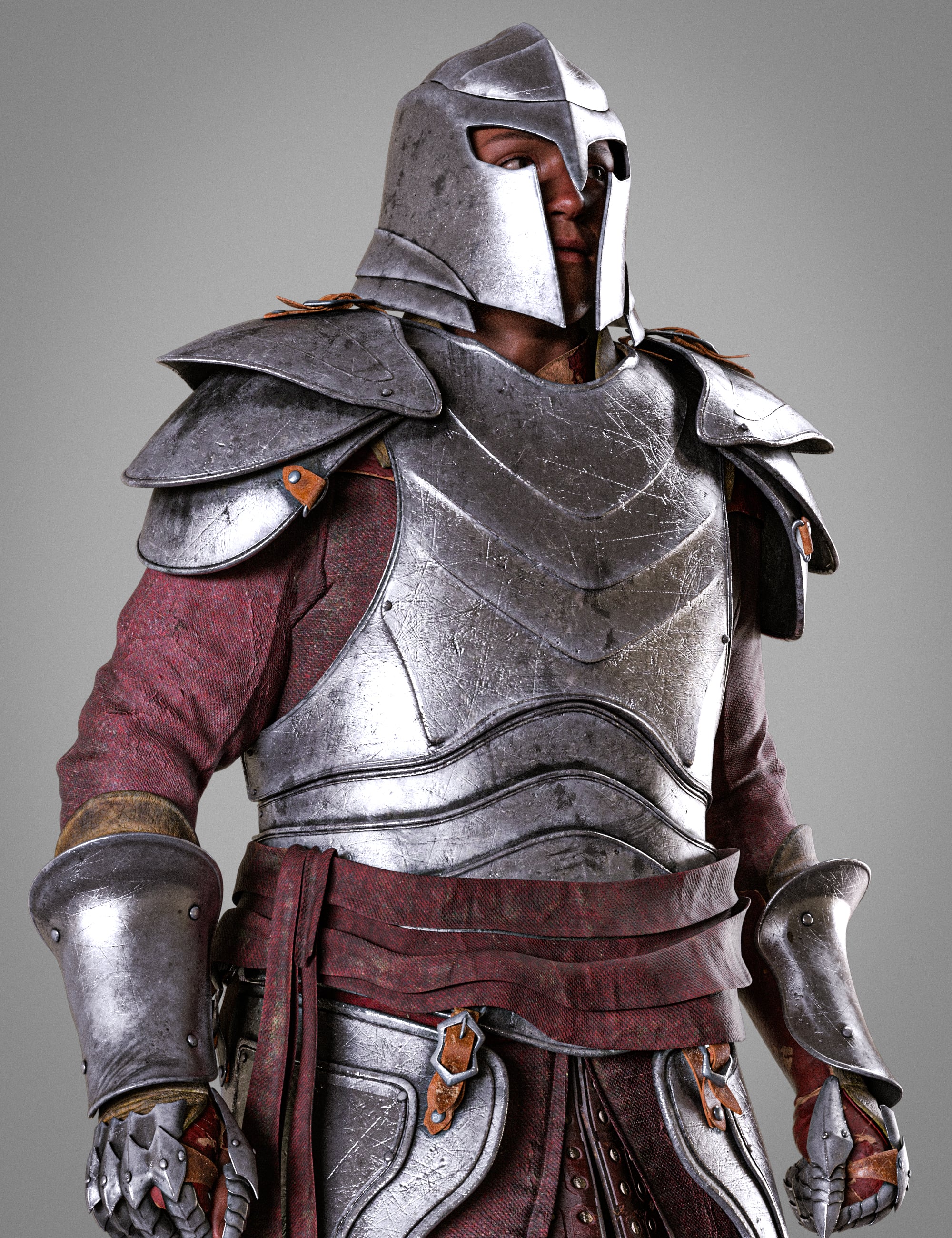 BW Zoran Crimson Armor Outfit for Genesis 9 | Daz 3D