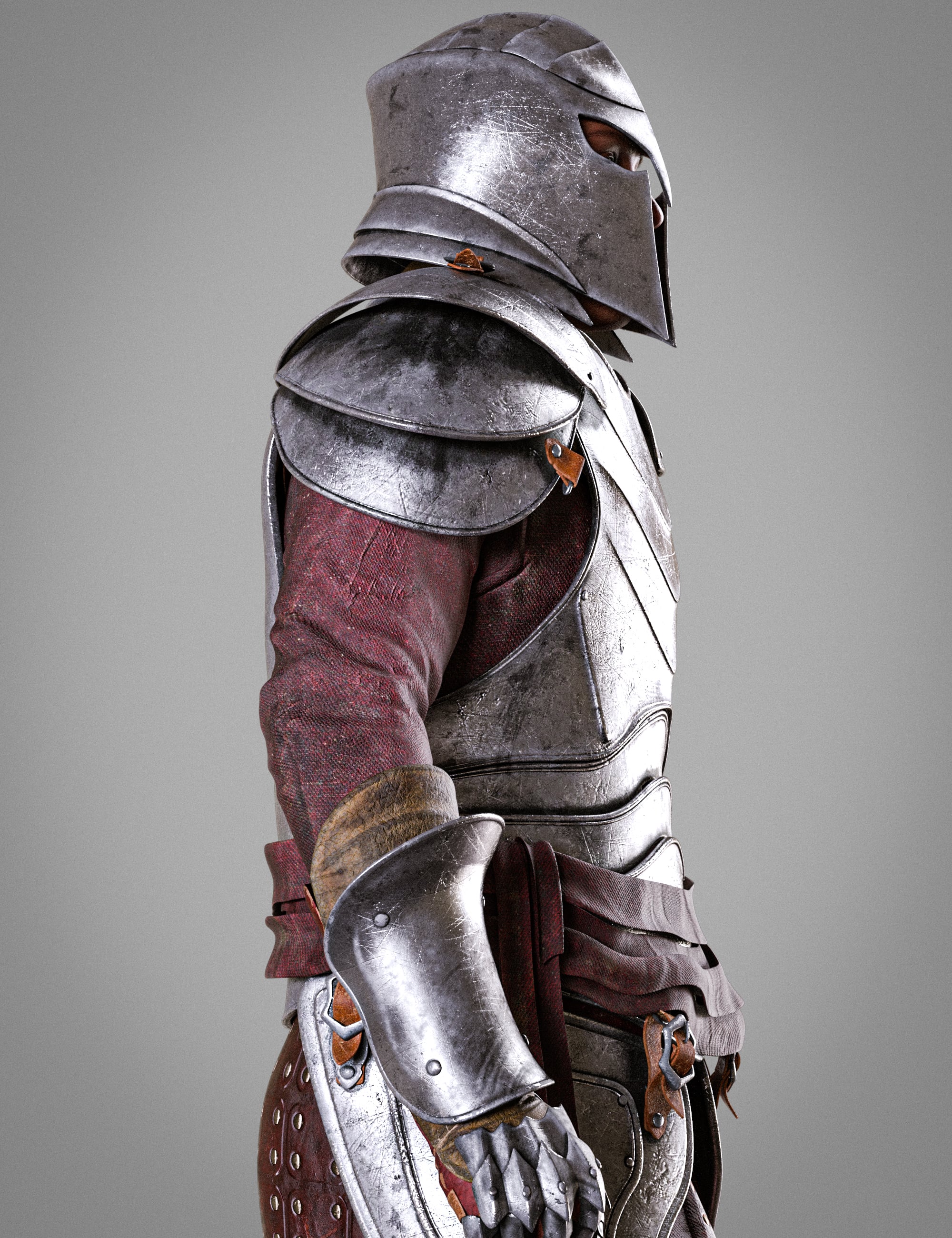 BW Zoran Crimson Armor Outfit for Genesis 9 | Daz 3D