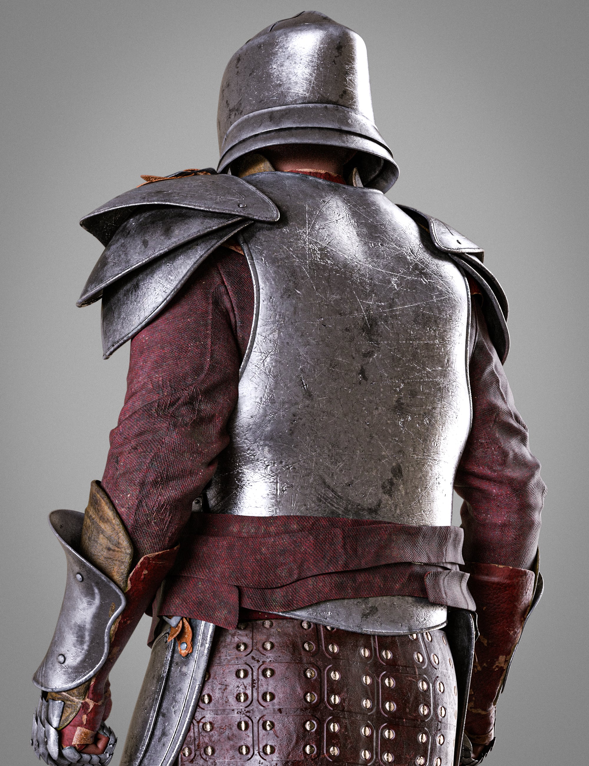BW Zoran Crimson Armor Outfit for Genesis 9 | Daz 3D