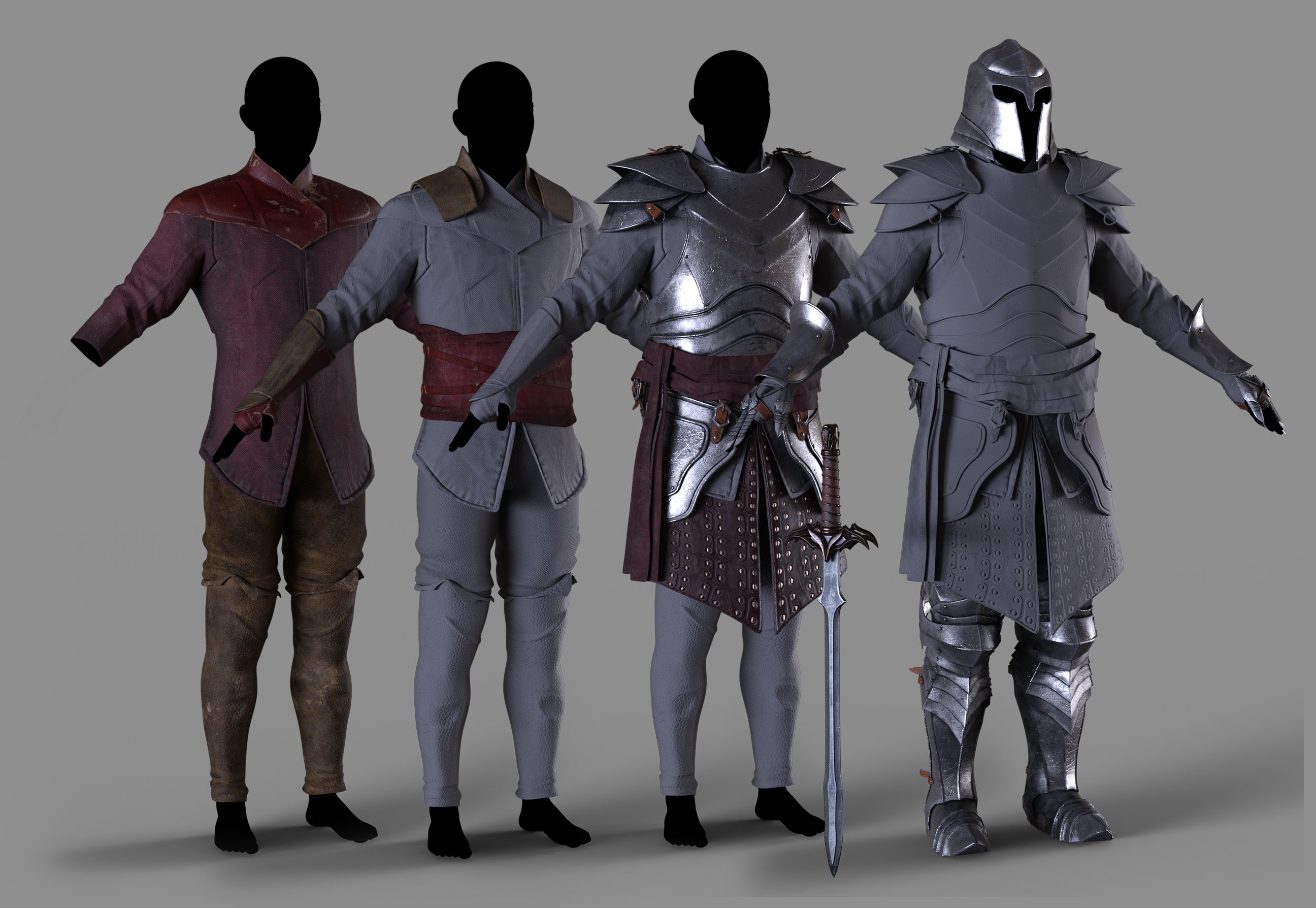 BW Zoran Crimson Armor Outfit for Genesis 9 | Daz 3D