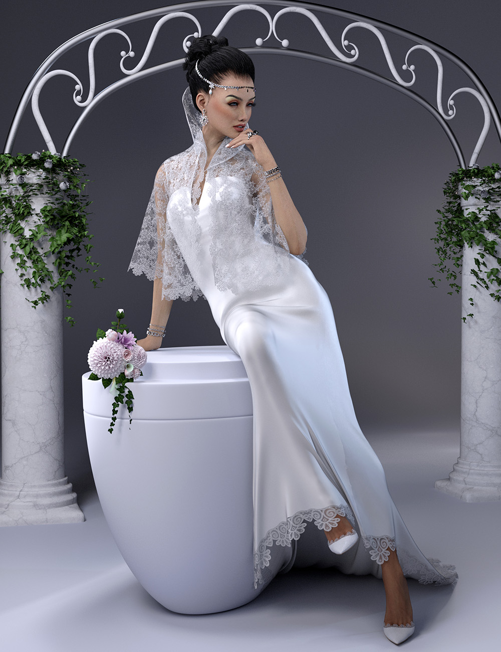 Minimalist Evening Dress Texture Add-On | Daz 3D