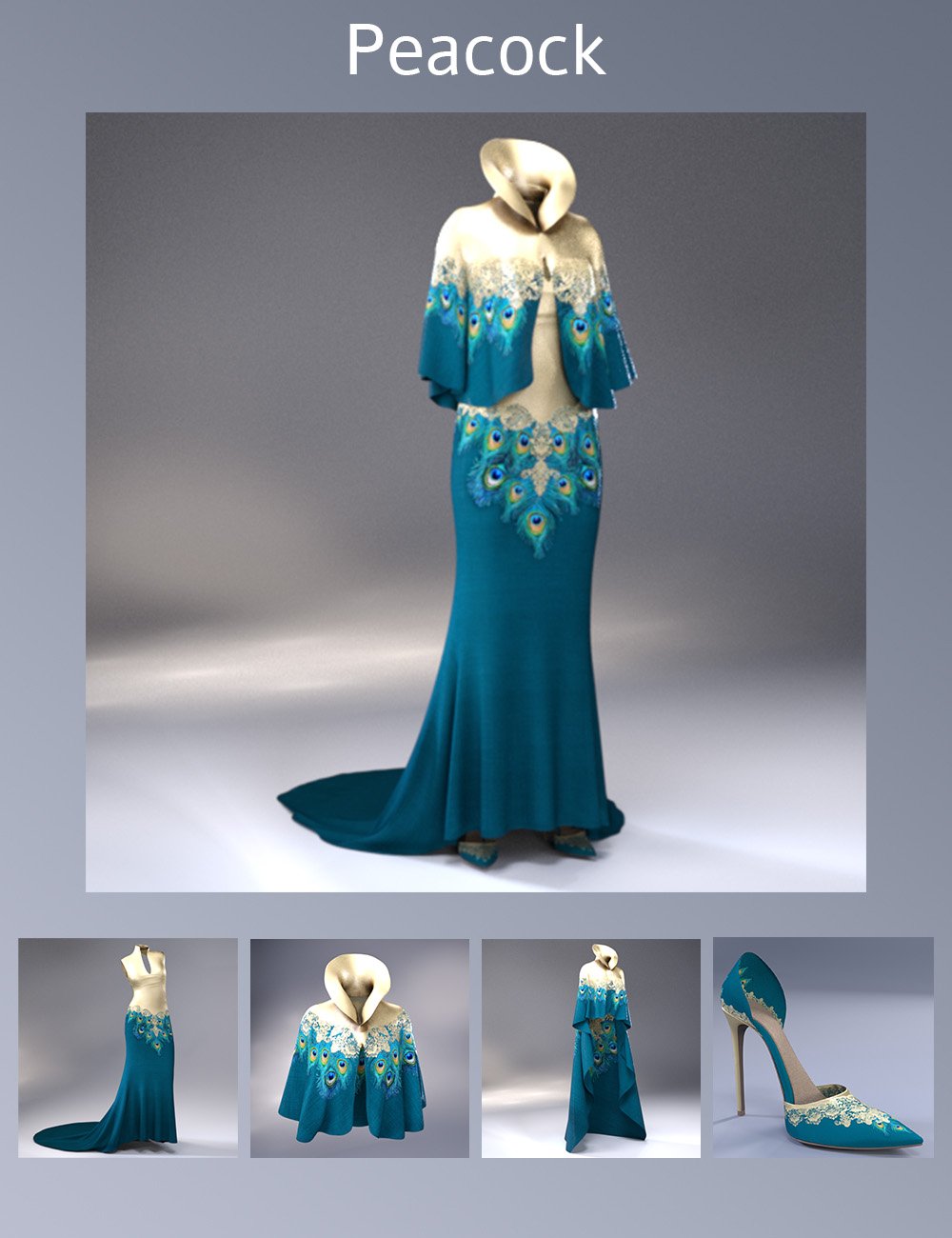 Minimalist Evening Dress Texture Add-On | Daz 3D