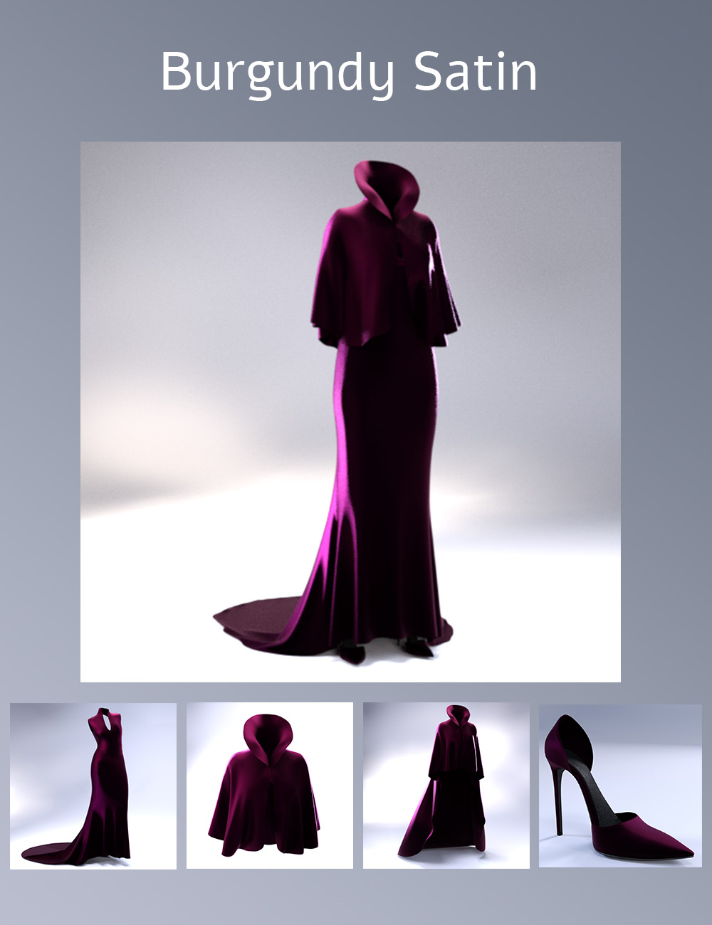 Minimalist Evening Dress Texture Add-On | Daz 3D