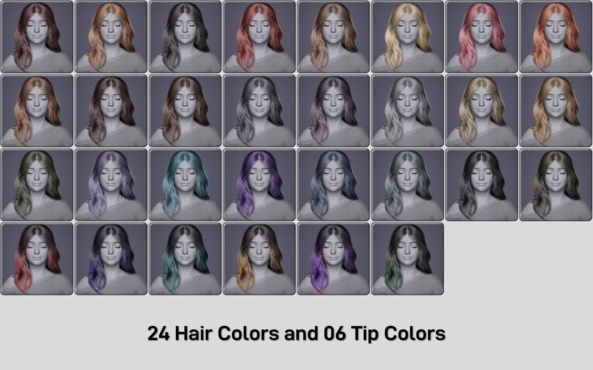 dForce AK Long Hair for Genesis 9 | Daz 3D