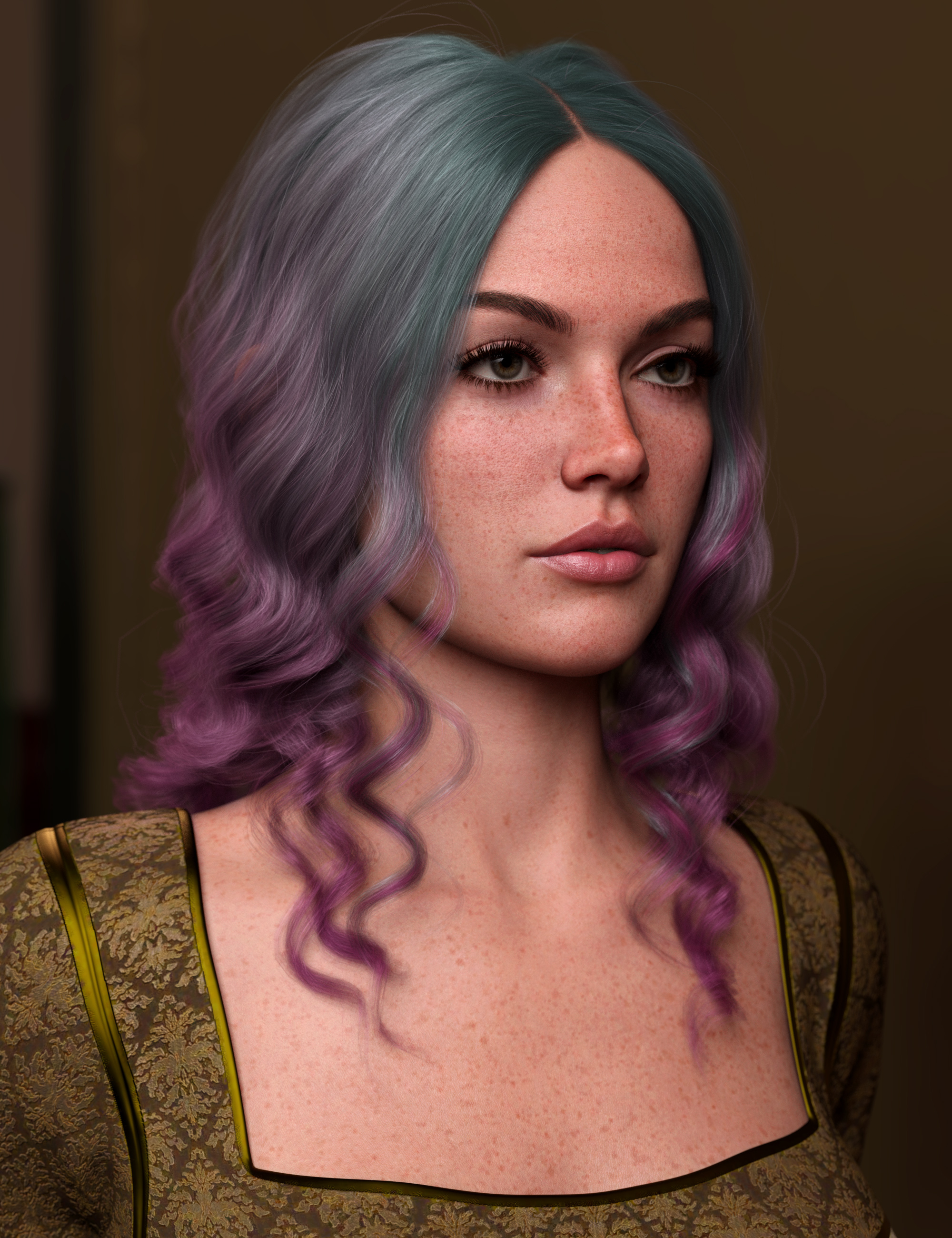 Relaxed Curls Style Hair Color Expansion | Daz 3D