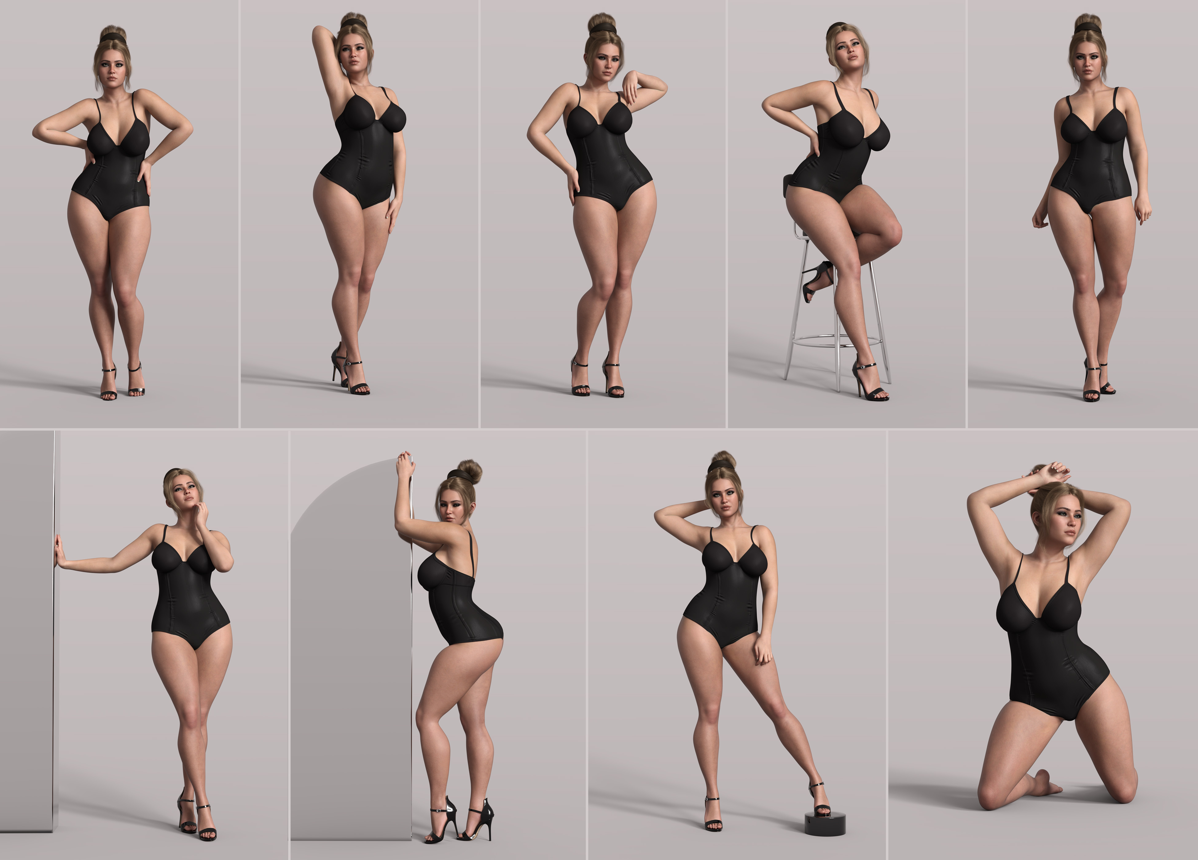 Z Shapely Beauty Shape and Pose Mega Set for Genesis 9 | Daz 3D