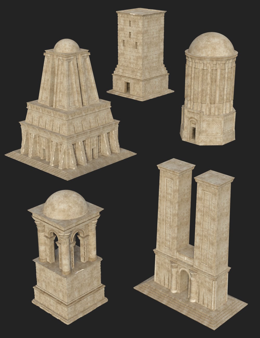 Egyptian Towers | Daz 3D