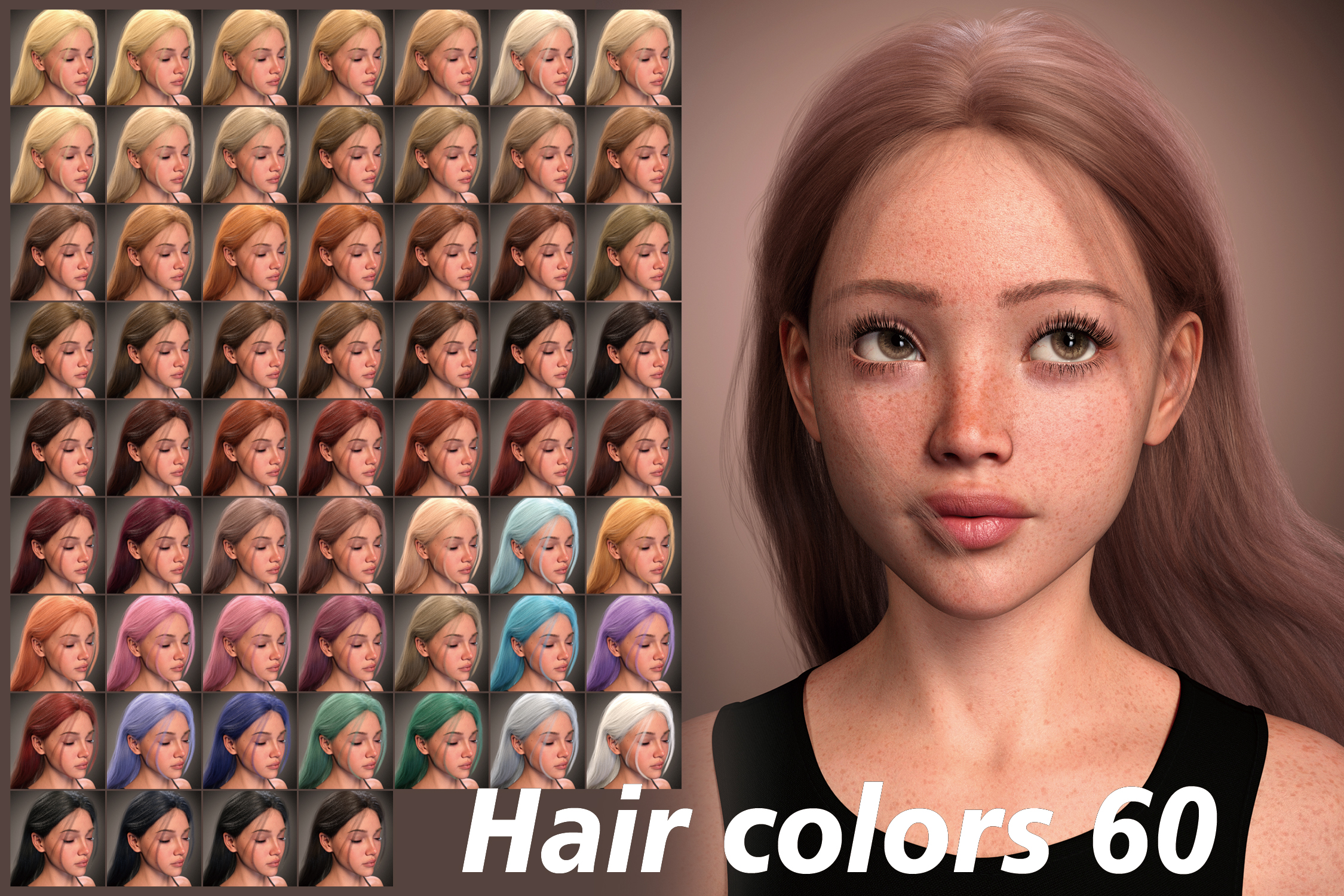 FE Long Gentle Hair for Genesis 9 | Daz 3D