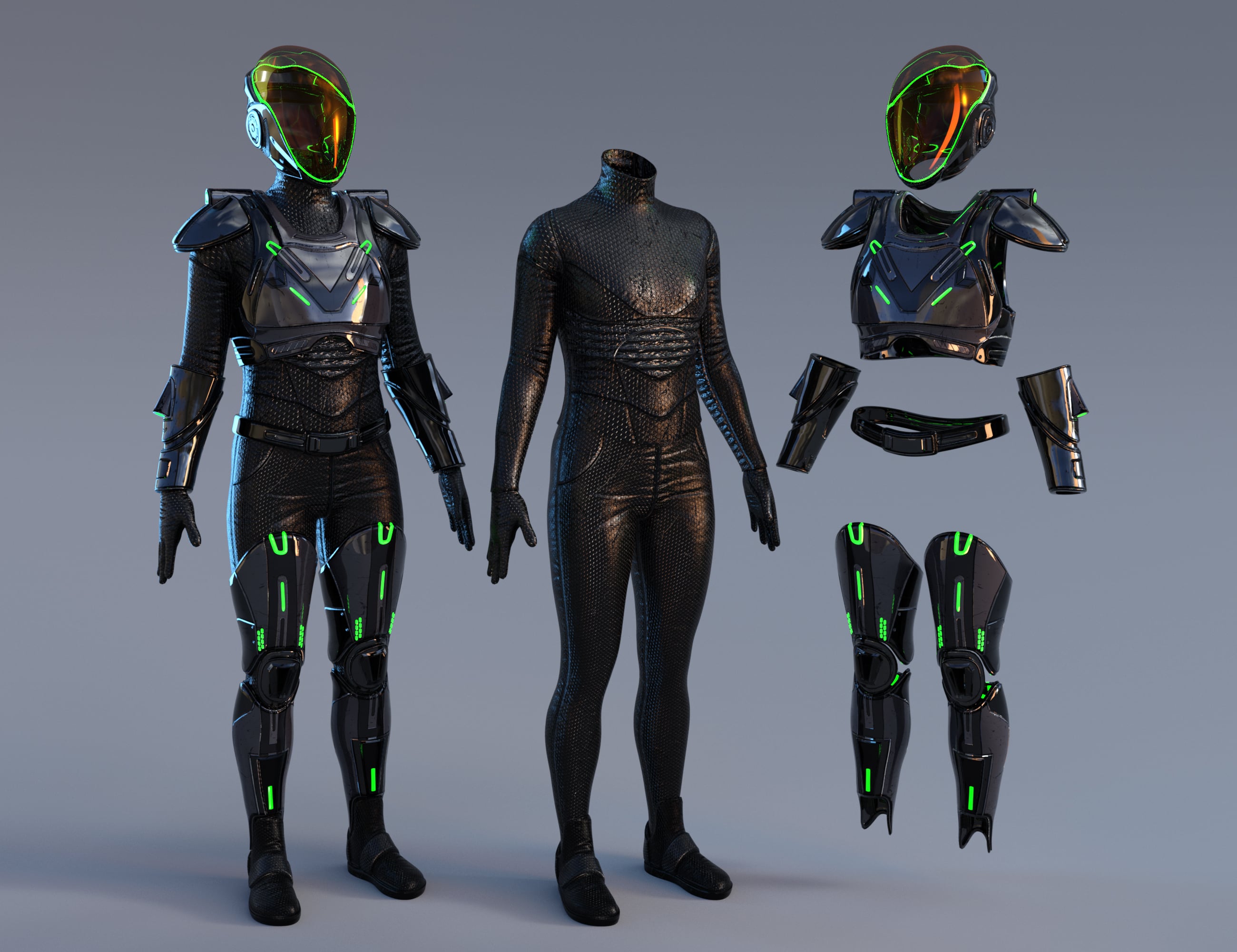 Sci-Fi Guard Outfit for Genesis 9 | Daz 3D