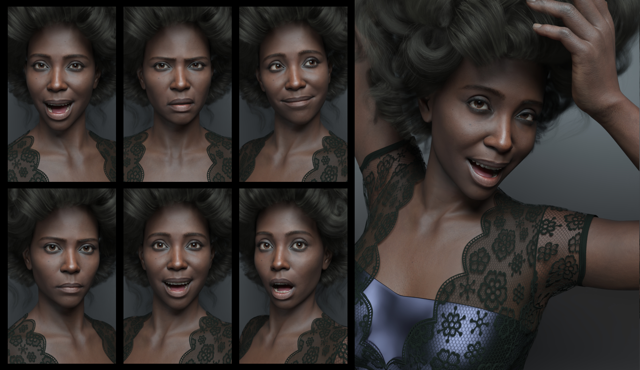 The Expression Collection for Angela 9 | Daz 3D