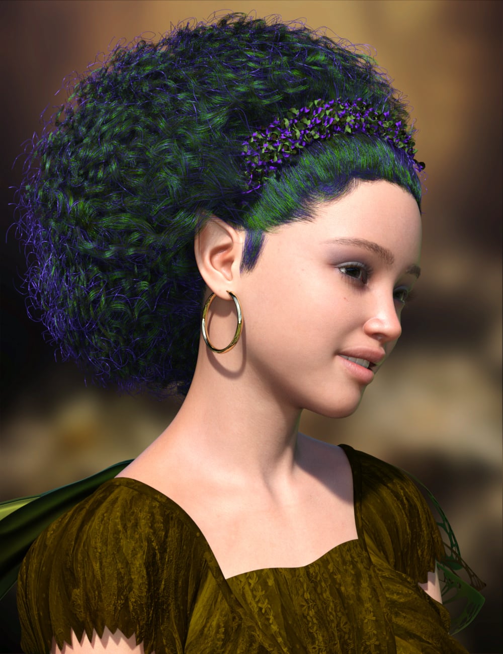 MRL Afro Puff for Genesis 9 | Daz 3D