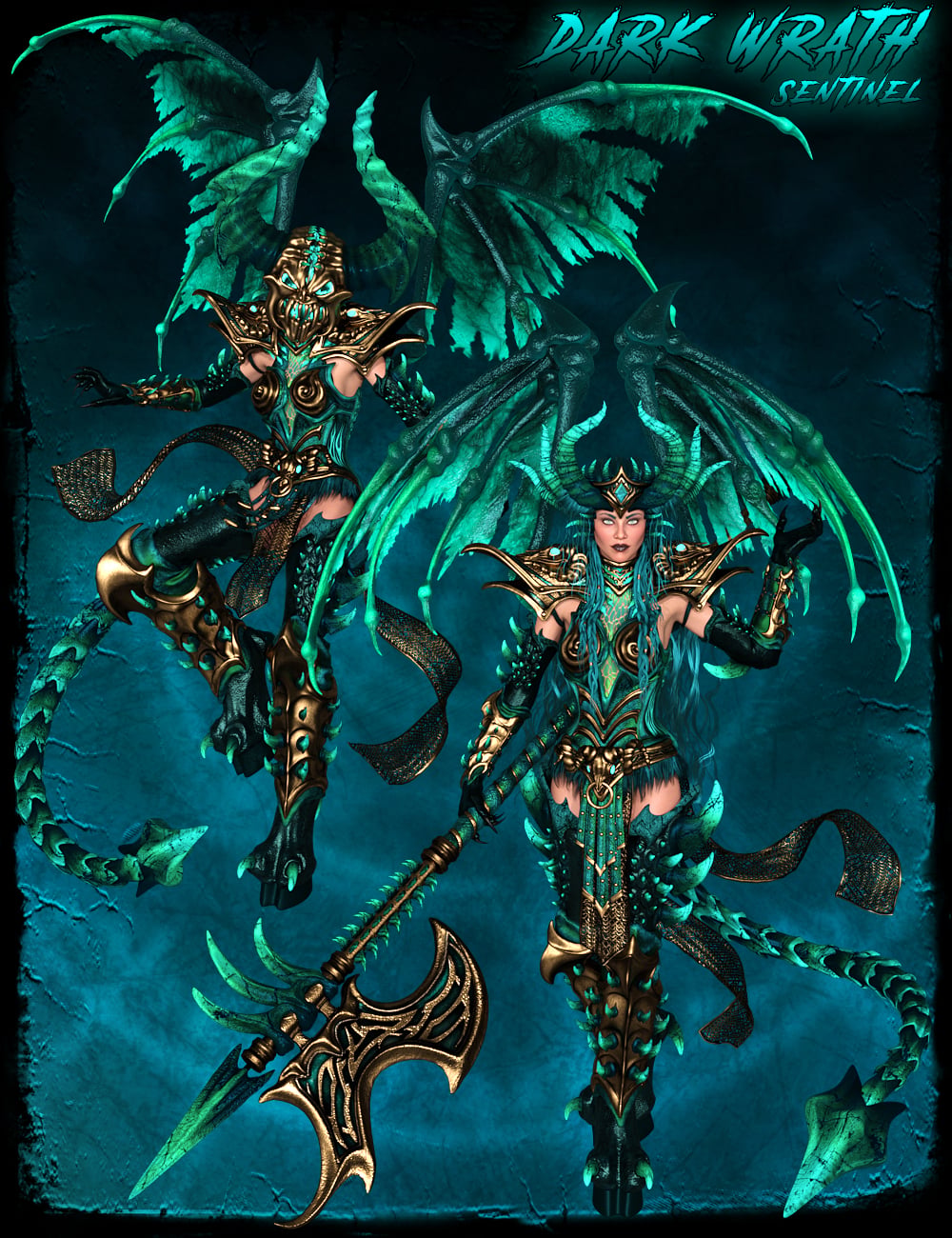 Sinister Fallen Outfit for Genesis 9 | Daz 3D