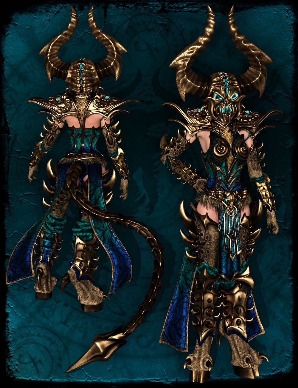 Sinister Fallen Outfit for Genesis 9 | Daz 3D