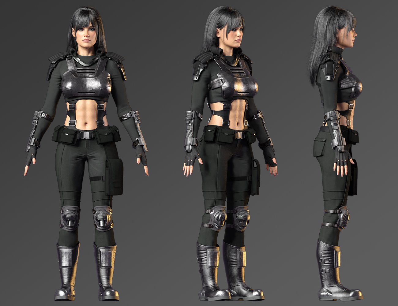 X-Fashion Sci Soldier Outfit for Genesis 9 | Daz 3D
