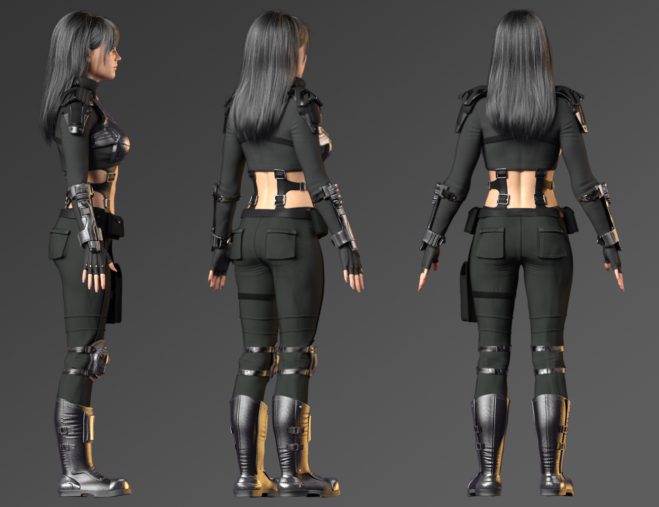 X-Fashion Sci Soldier Outfit for Genesis 9 | Daz 3D